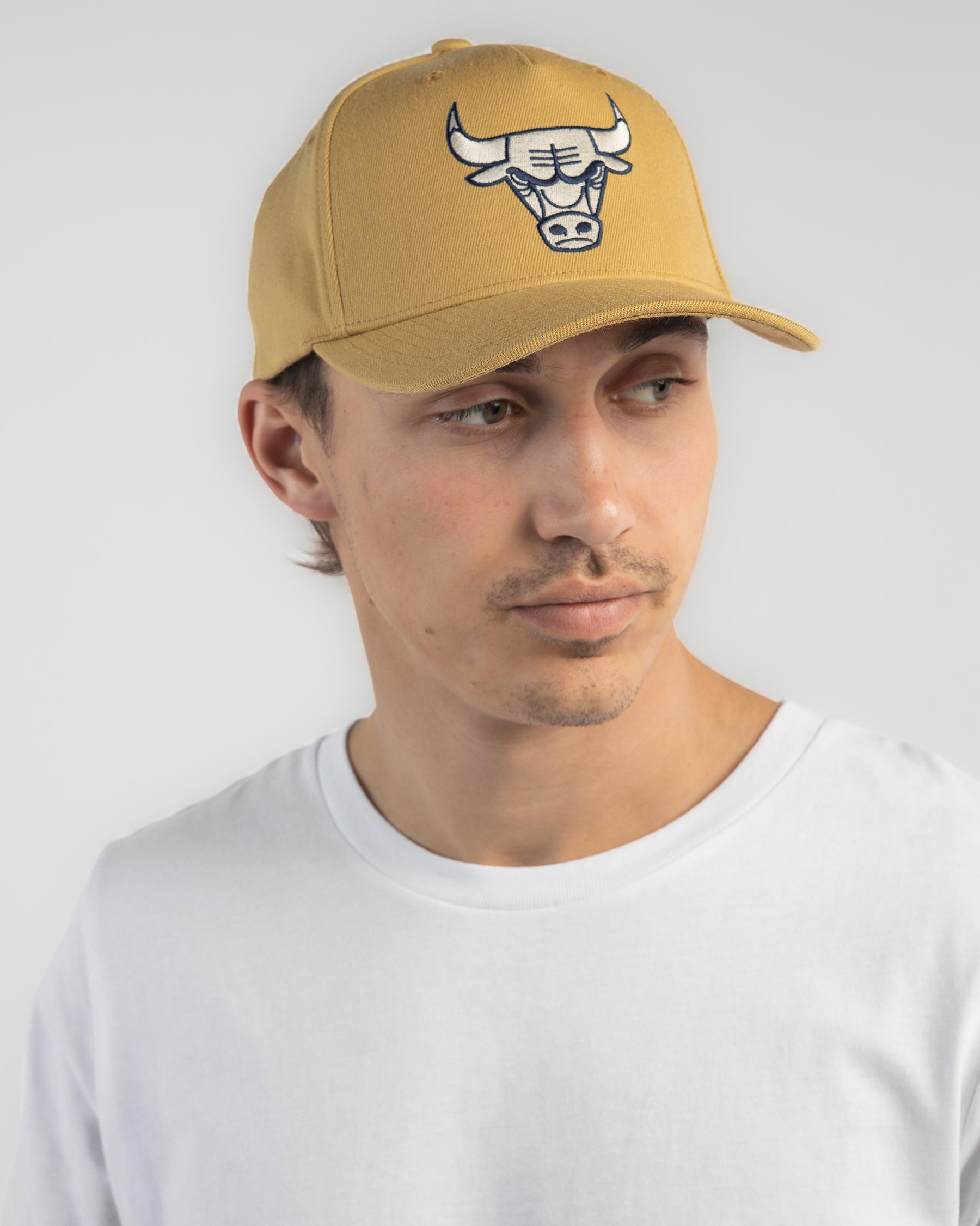 Shop Mitchell & Ness Chicago Bulls Cap In Tan - Fast Shipping & Easy ...