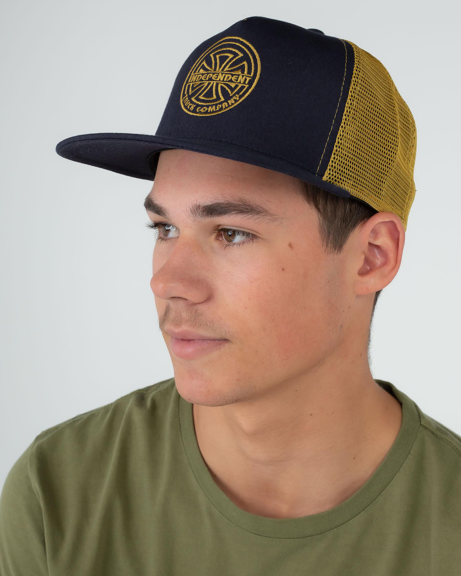 Shop Independent Bauhaus Bold Trucker Cap In Black - Fast Shipping ...