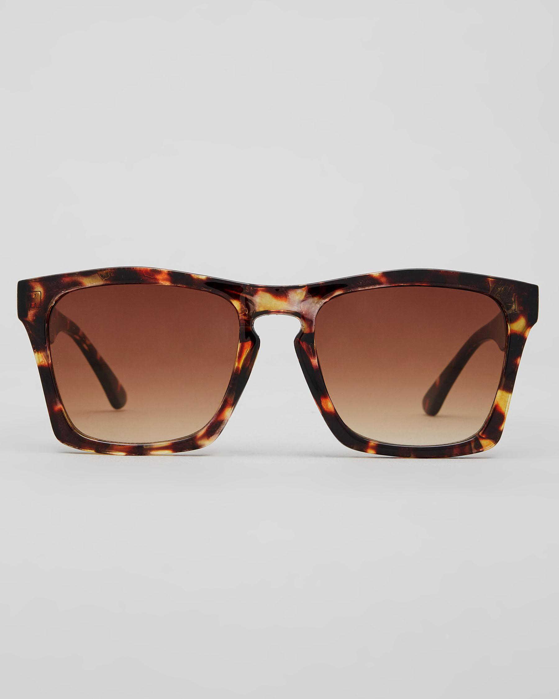 Shop Indie Eyewear Bombshell Sunglasses In Yellow Tort/grad Brown ...