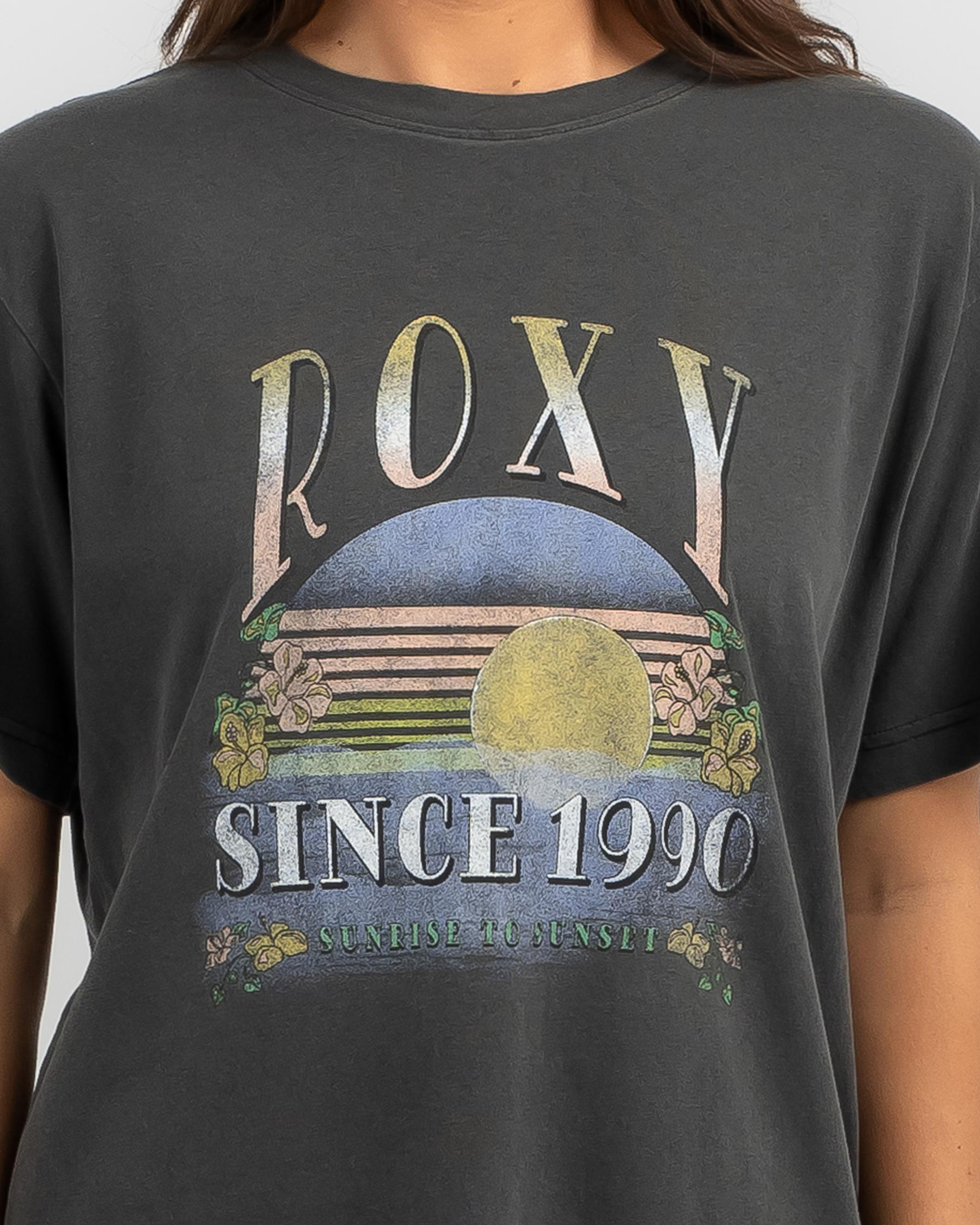 Shop Roxy To The Stars T-Shirt In Anthracite - Fast Shipping & Easy ...