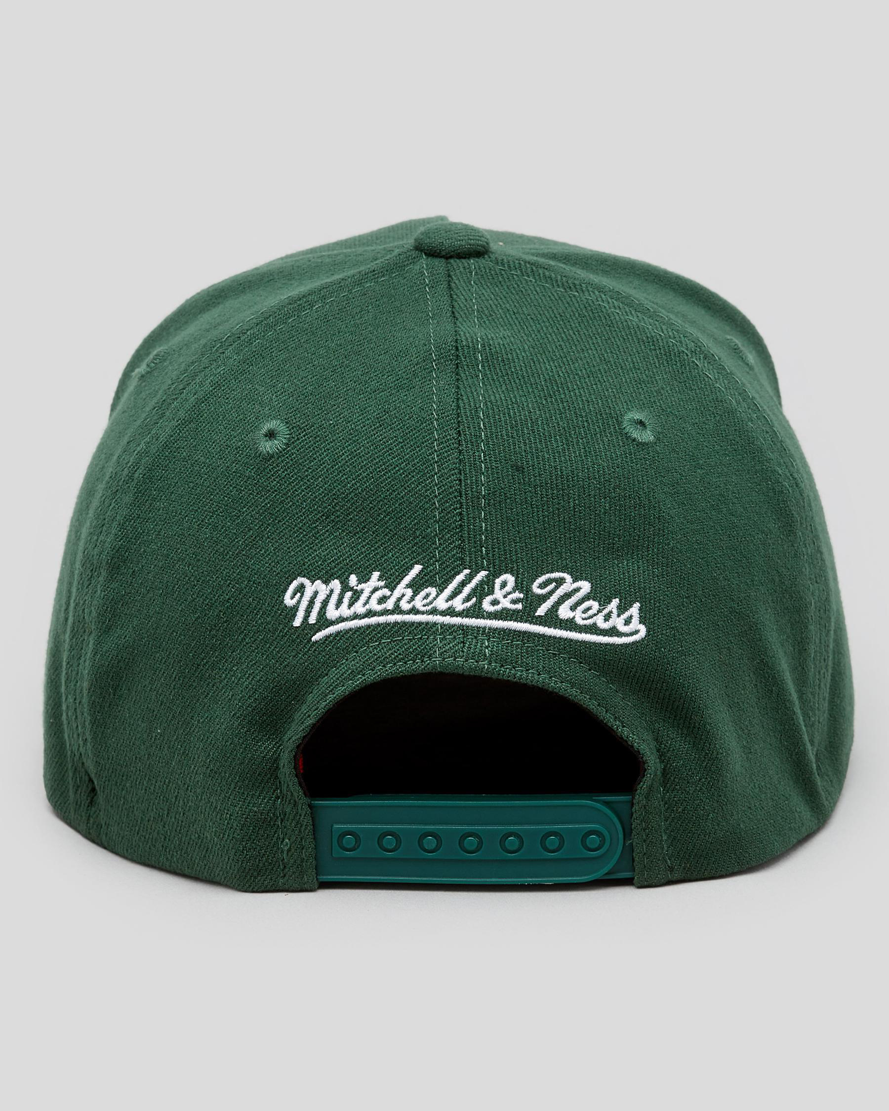 Shop Mitchell & Ness Las Vegas Raiders Clear Field Pinch Panel Snapback ...