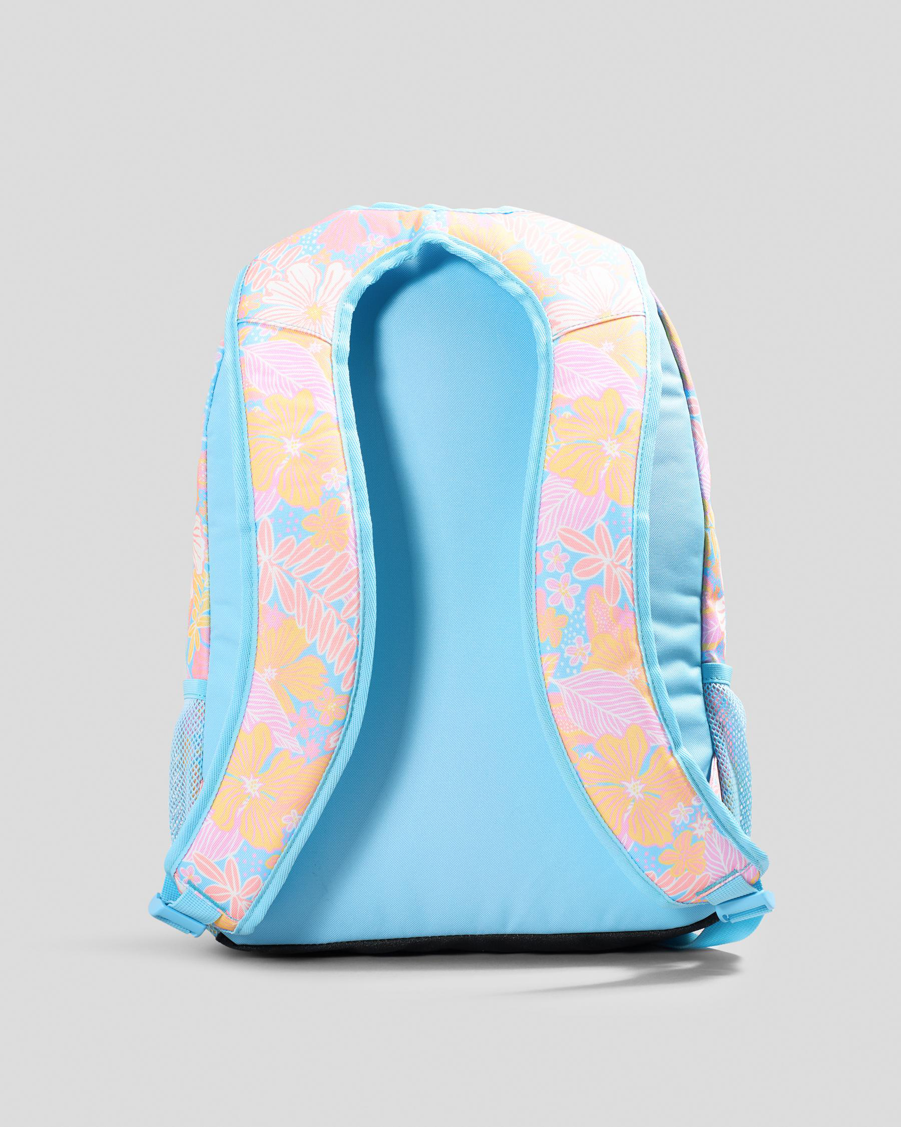 Shop Roxy Shadow Swell Printed Backpack In Anthracite Sunny Floral Swim ...