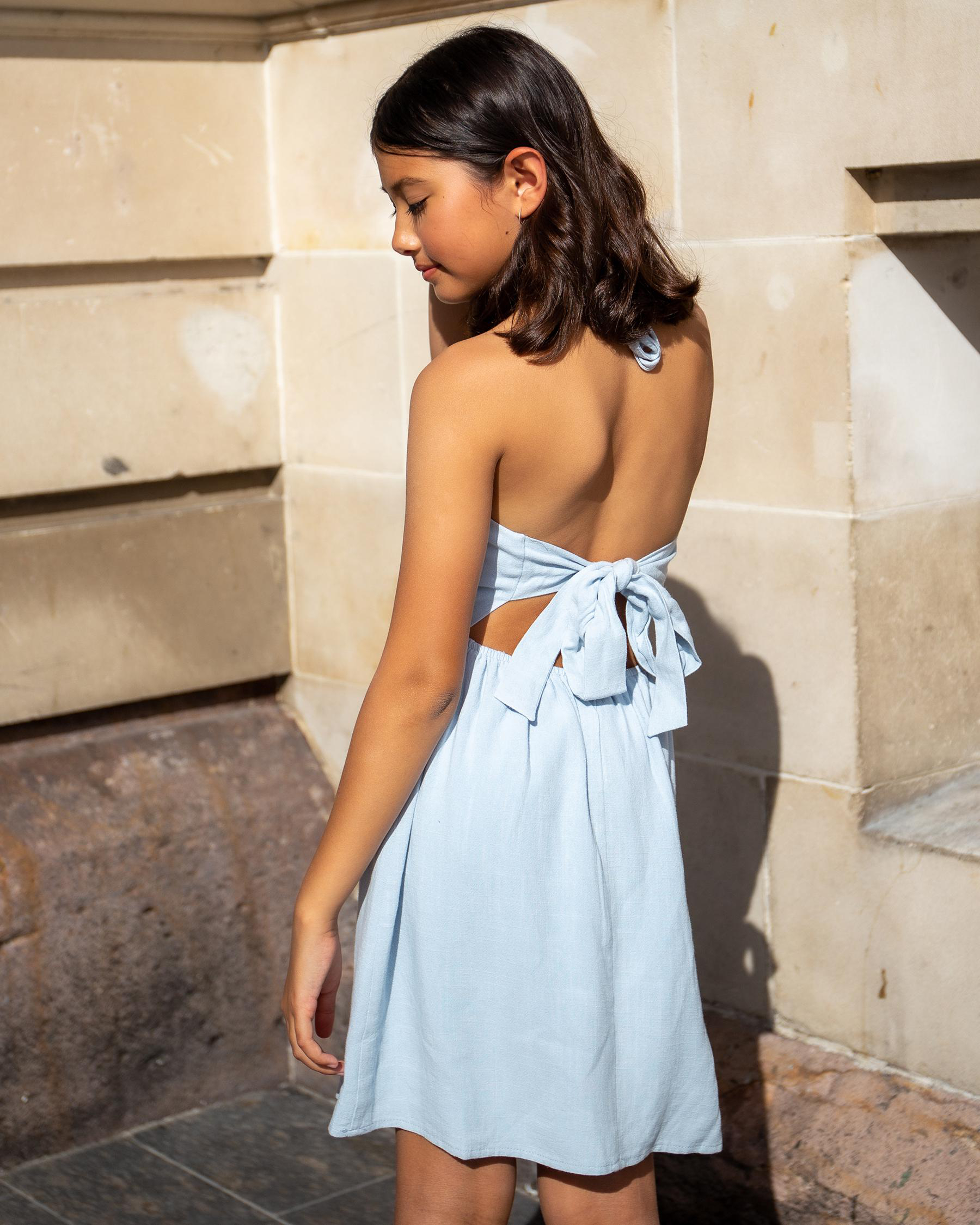 Shop Ava And Ever Girls' Anya Dress In Light Blue - Fast Shipping ...