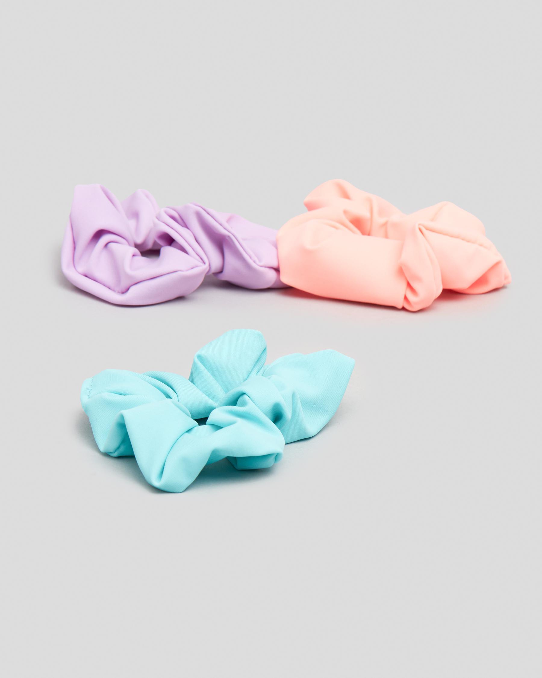 Shop Karyn In LA Stretch It Scrunchie Pack In Lilac/seafoam/peach ...