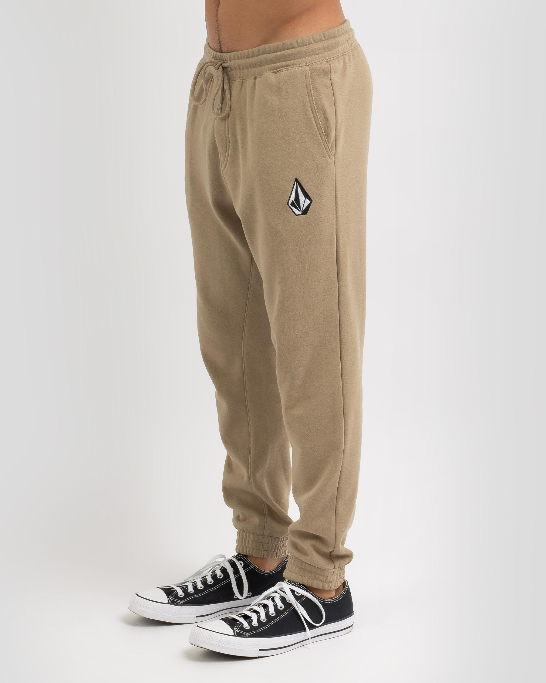 Shop Volcom Vologo Fleece Pant In Khaki - Fast Shipping & Easy Returns ...
