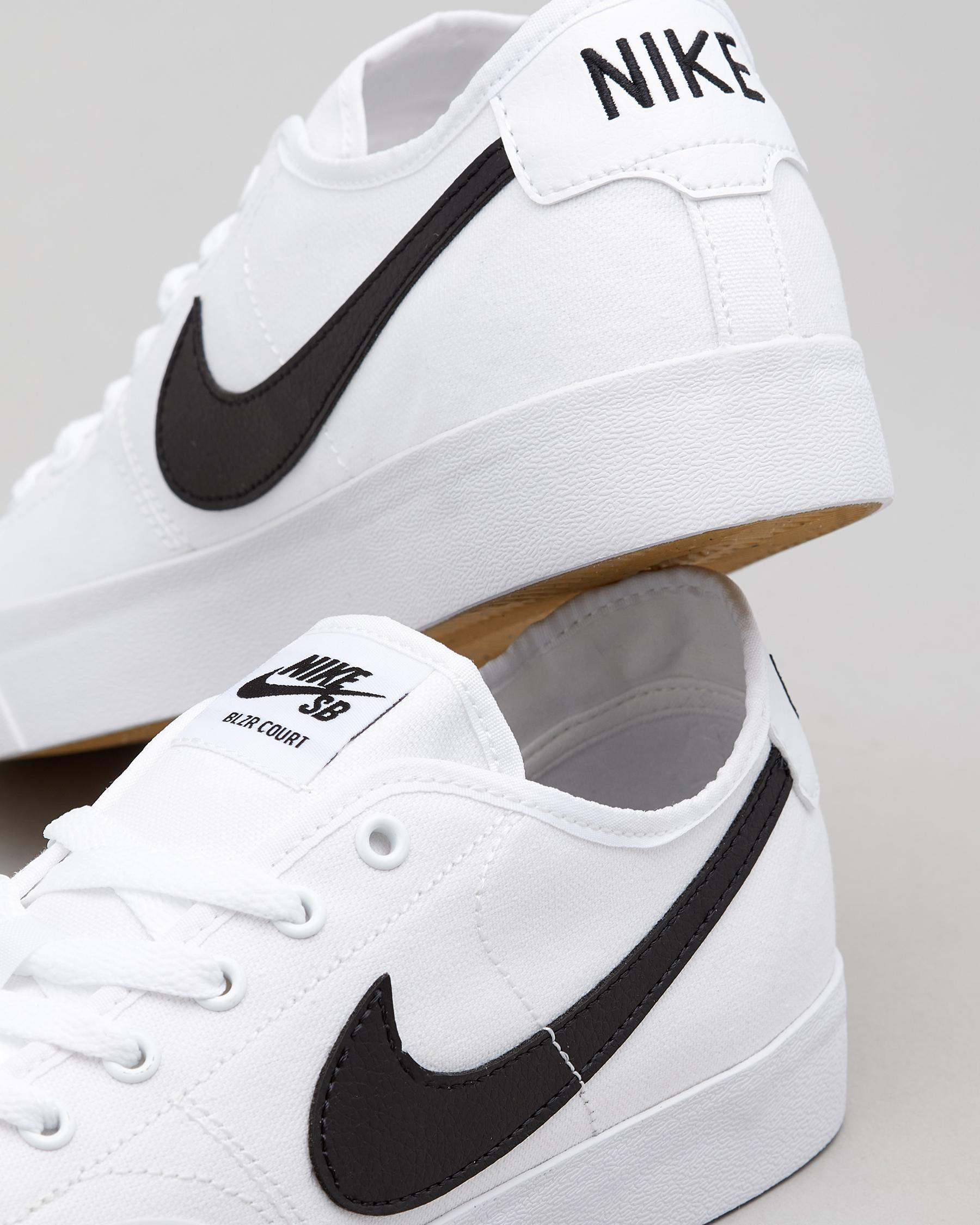 Shop Nike Blazer Court Shoes In White/black-white-black - Fast Shipping ...