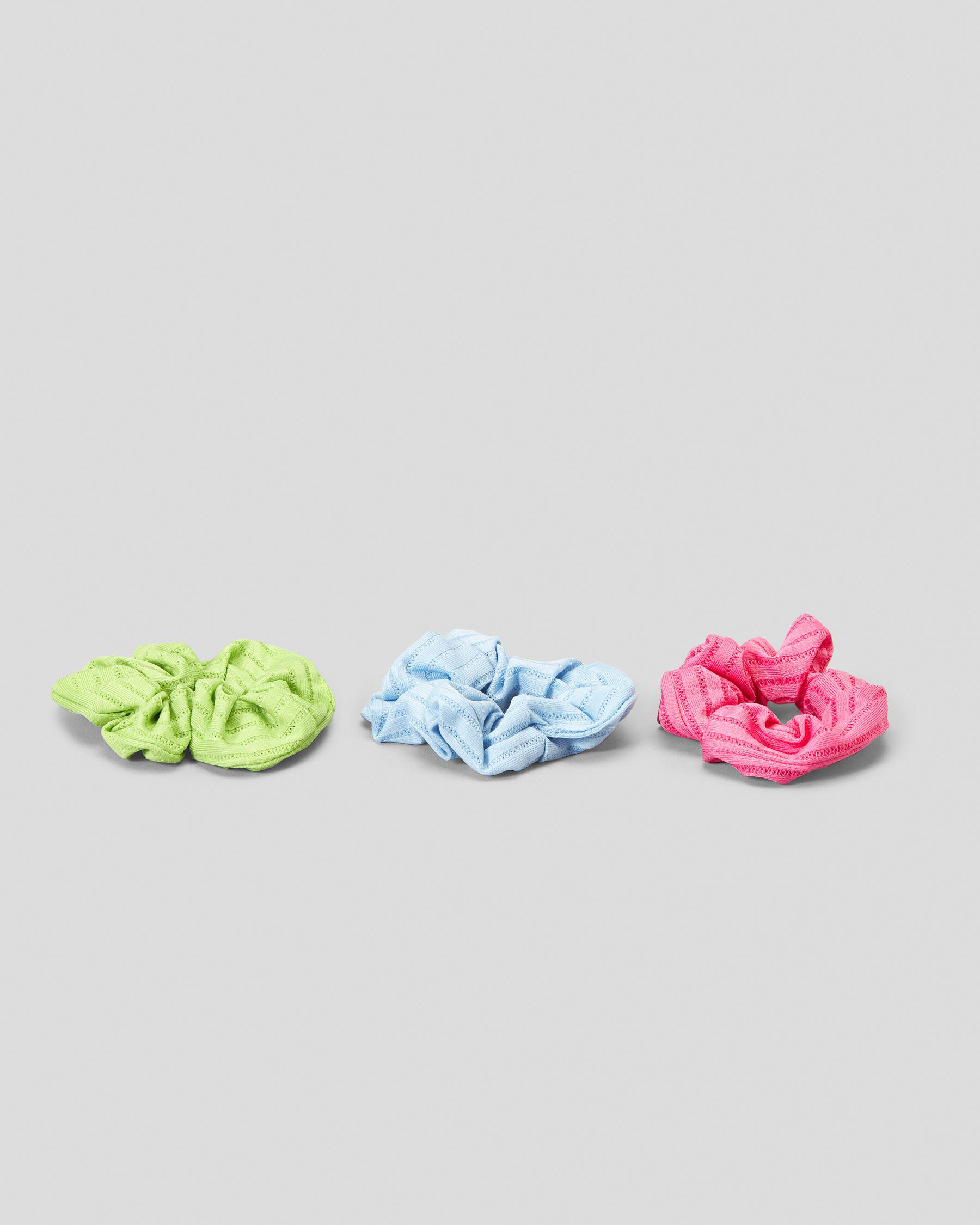 Shop Karyn In LA Danny Scrunchie Pack In Green/pink/blue - Fast ...