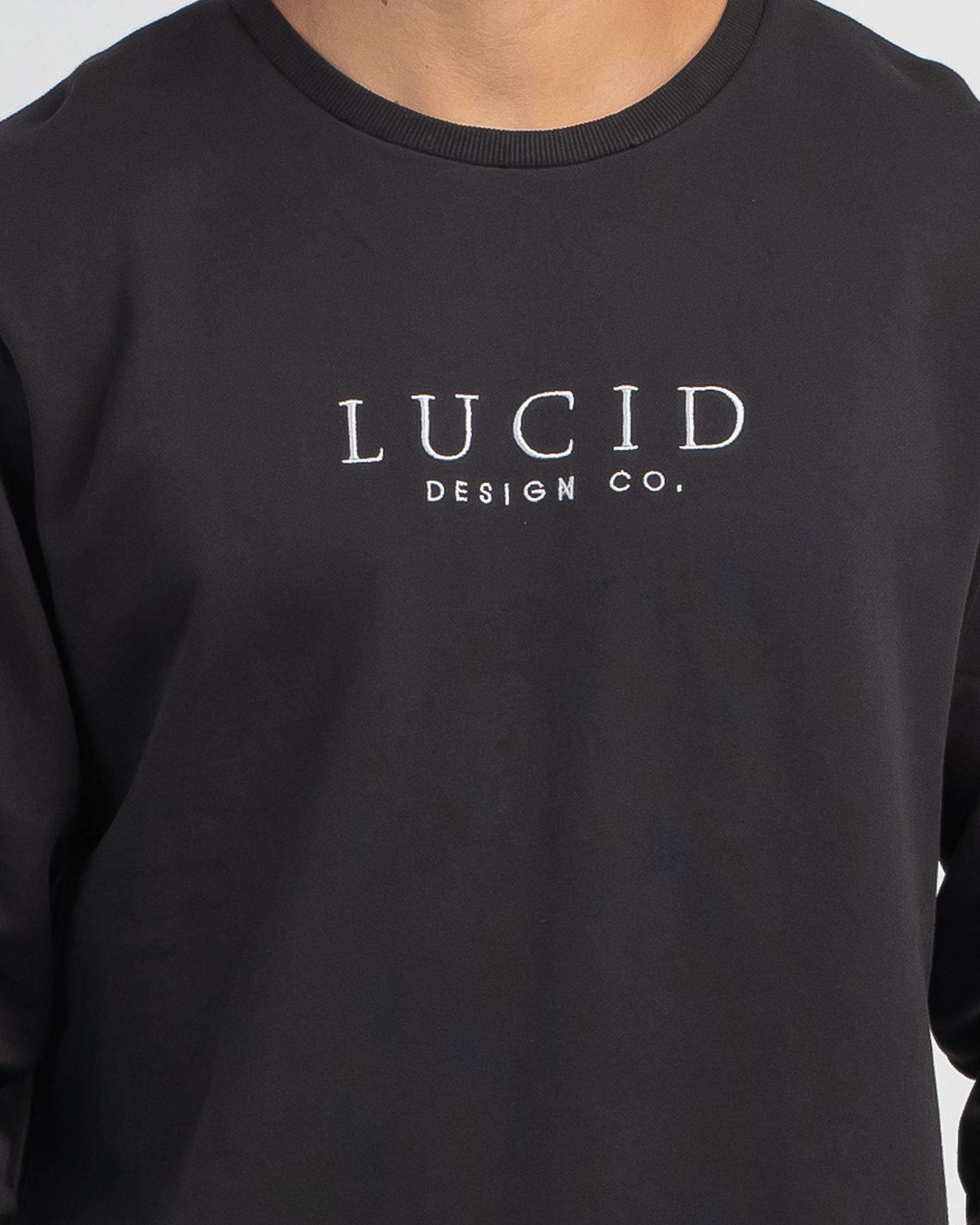 Shop Lucid Solitude Crew Sweatshirt In Black - Fast Shipping & Easy ...