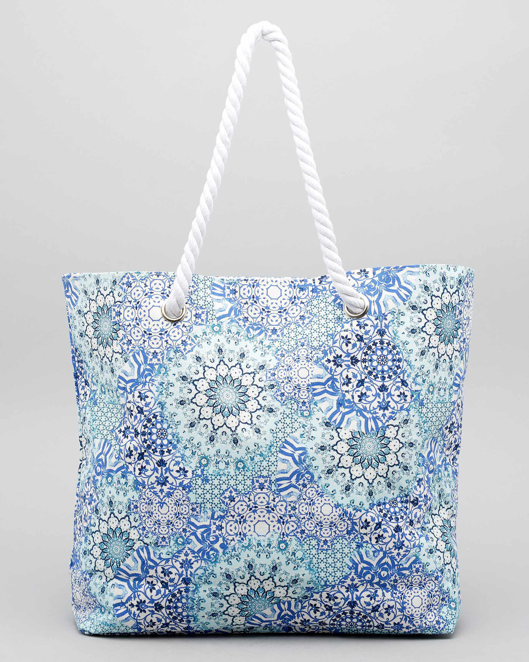 Shop Mooloola Cosmo Beach Bag In Blue - Fast Shipping & Easy Returns ...