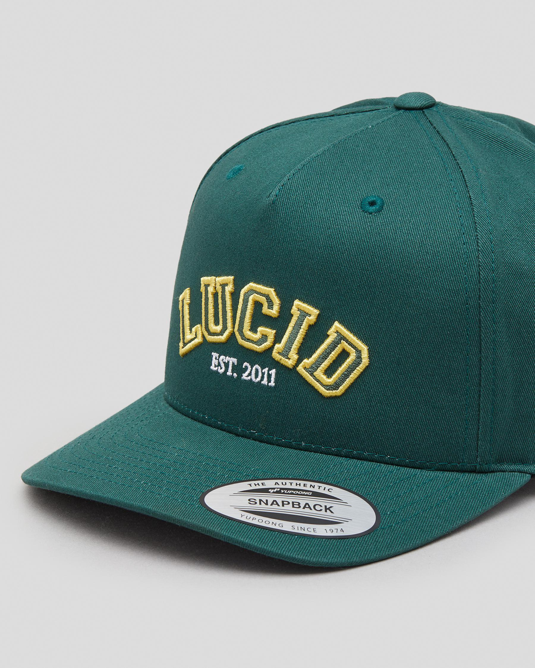 Shop Lucid Collegiate Snapback Cap In Green - Fast Shipping & Easy ...