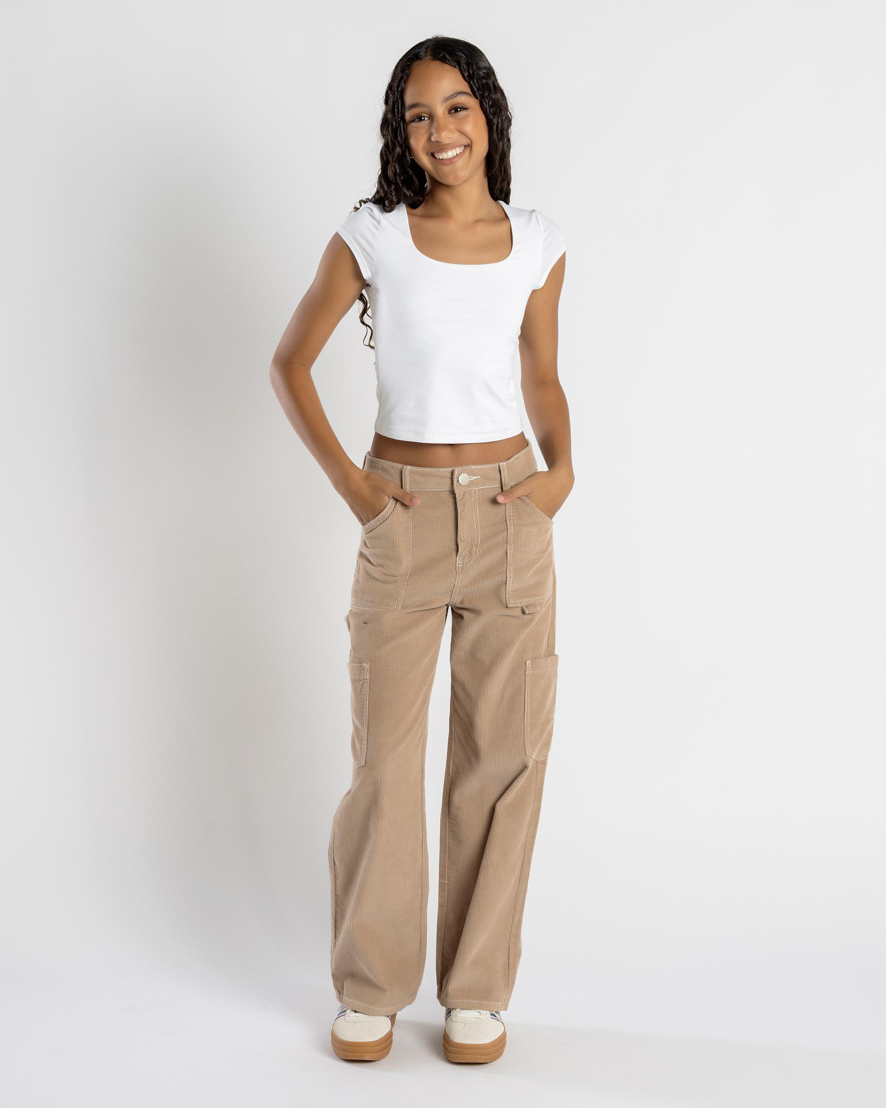 DESU Girls' Jezzy Pants In Milk Chocolate | City Beach United States