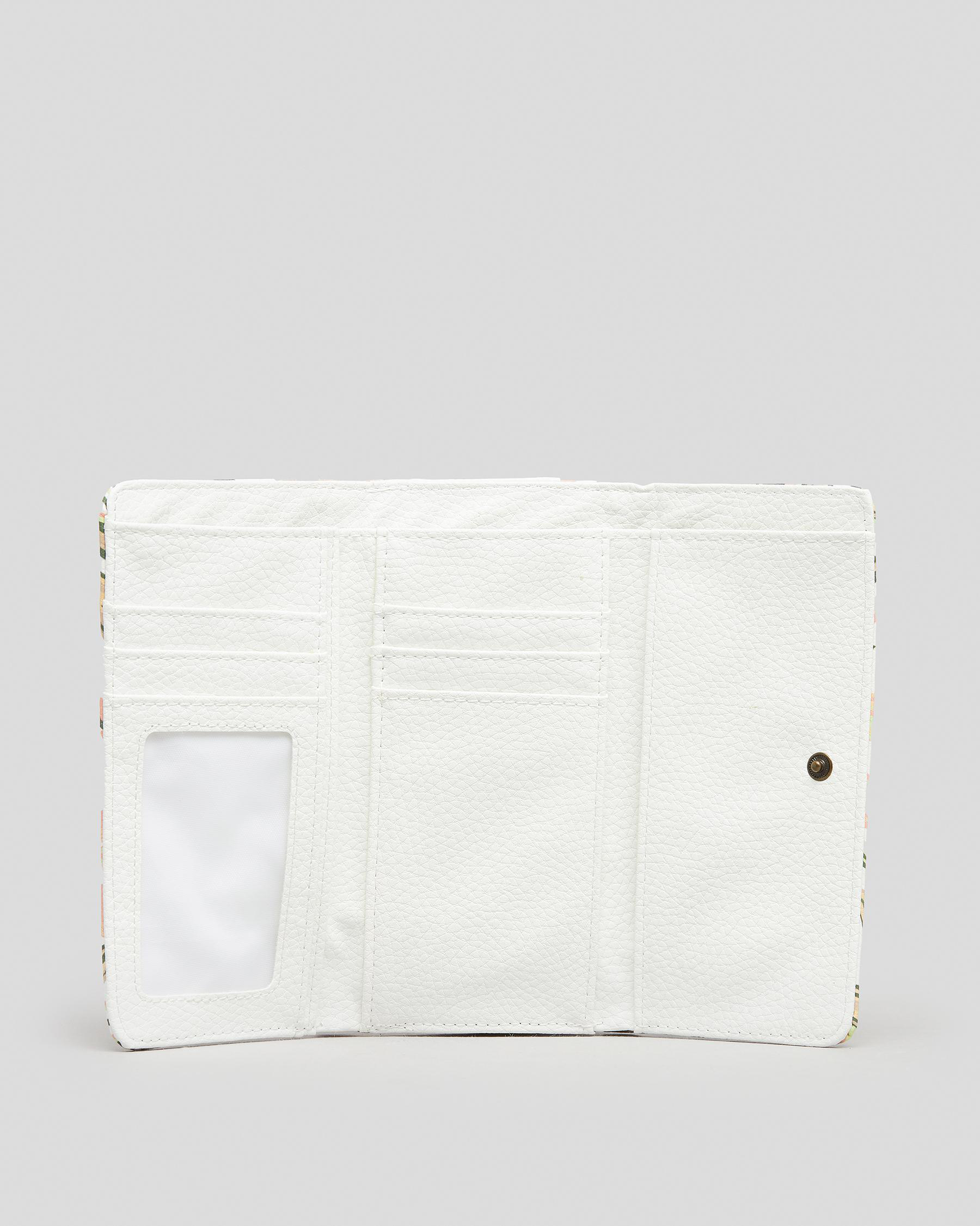 Shop Roxy Hazy Daze Wallet In Bright White Subtly Salty Mult - Fast ...