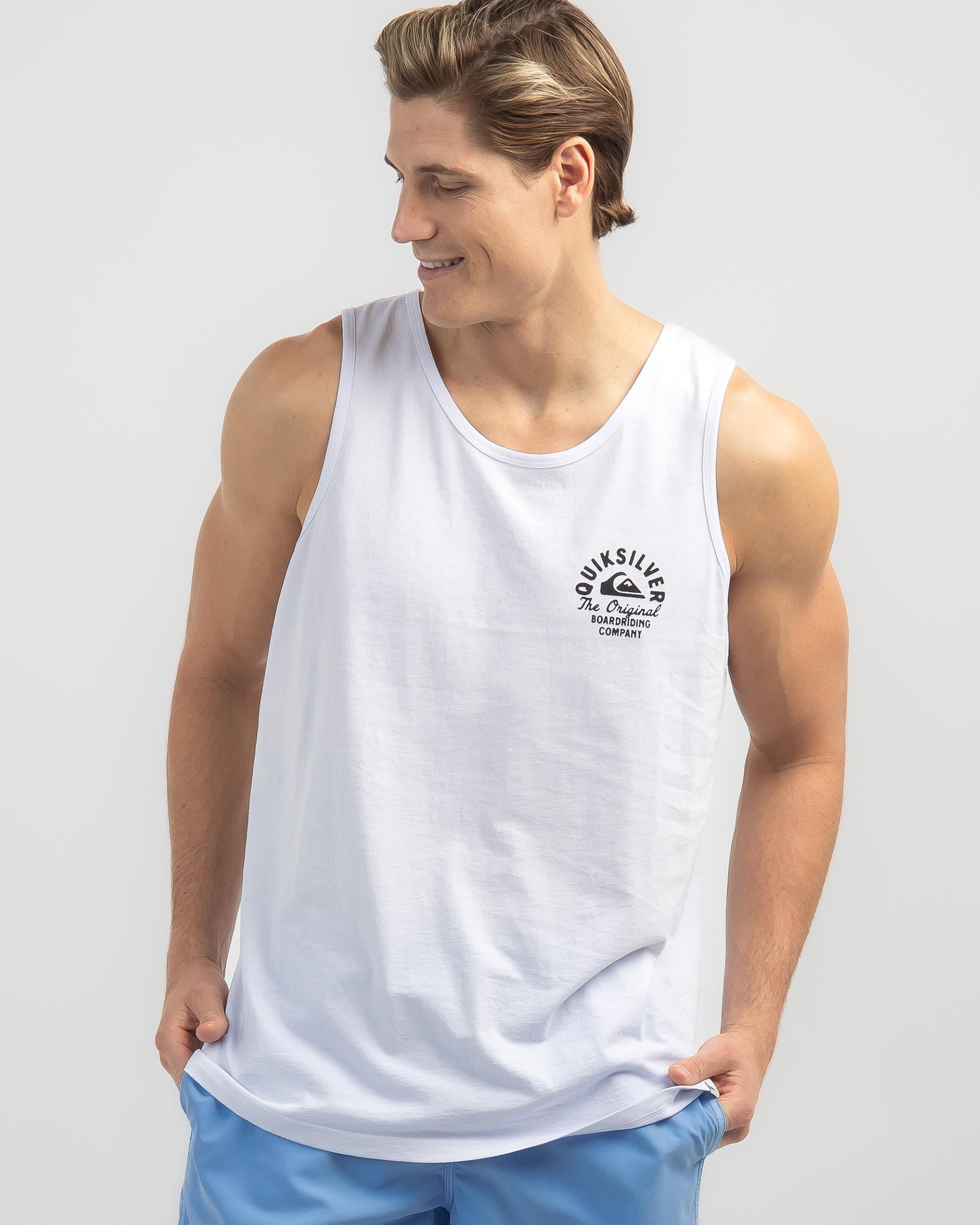 Shop Quiksilver Circle Script Tank In White - Fast Shipping & Easy ...