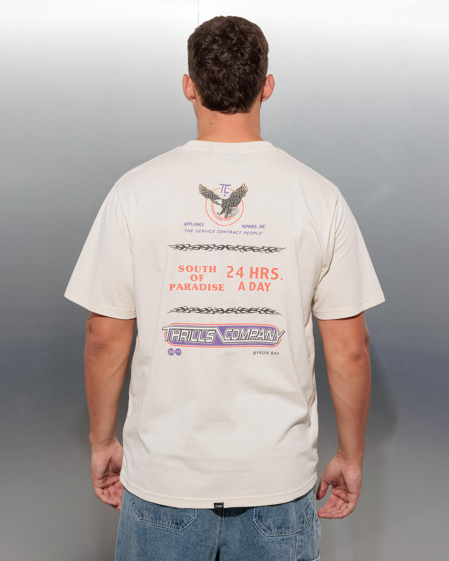 Thrills Servicing South Of Paradise Merch T-Shirt In Heritage White ...