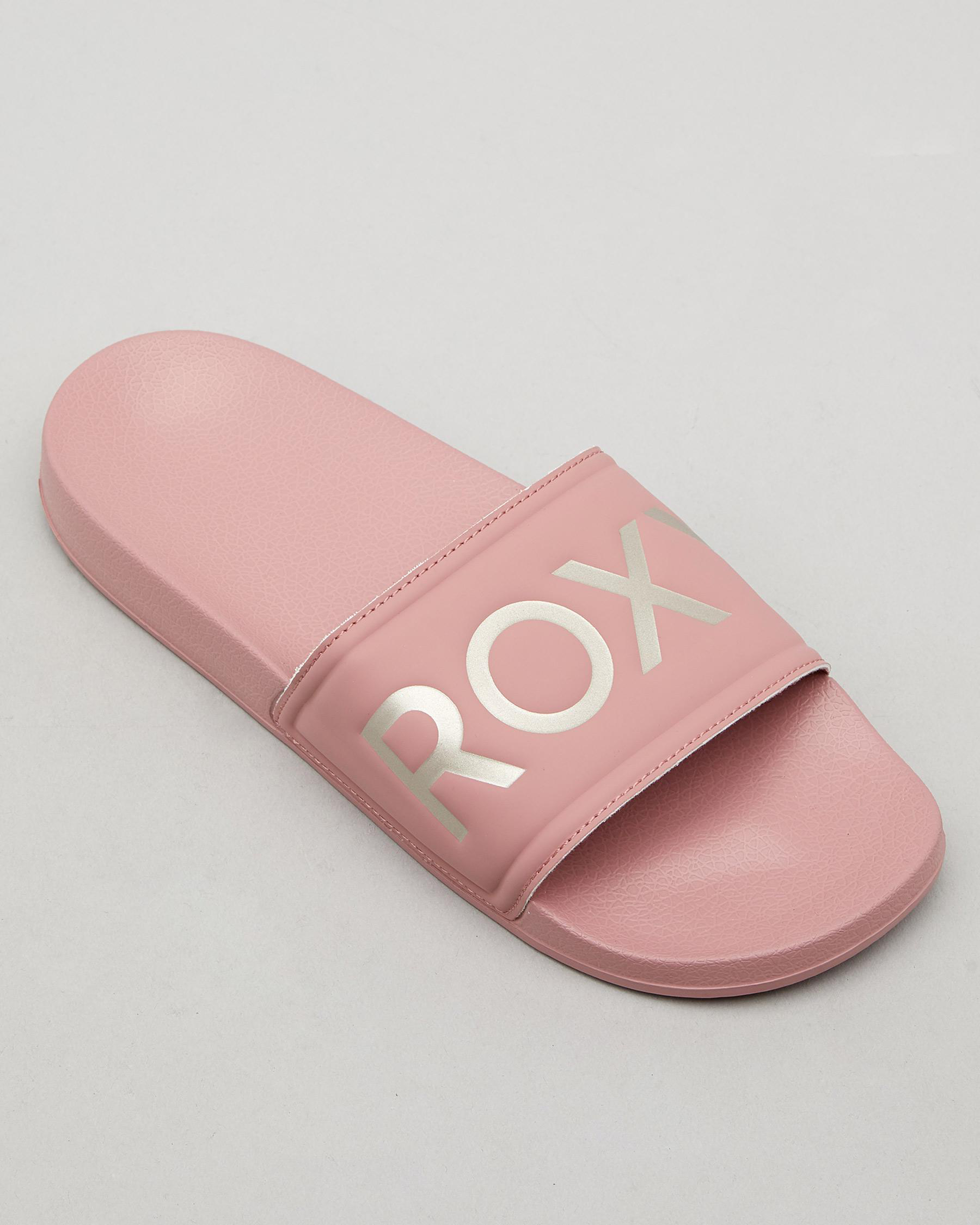 Shop Roxy Womens Roxy Slippy Slide Sandals In Faded Rose - Fast ...