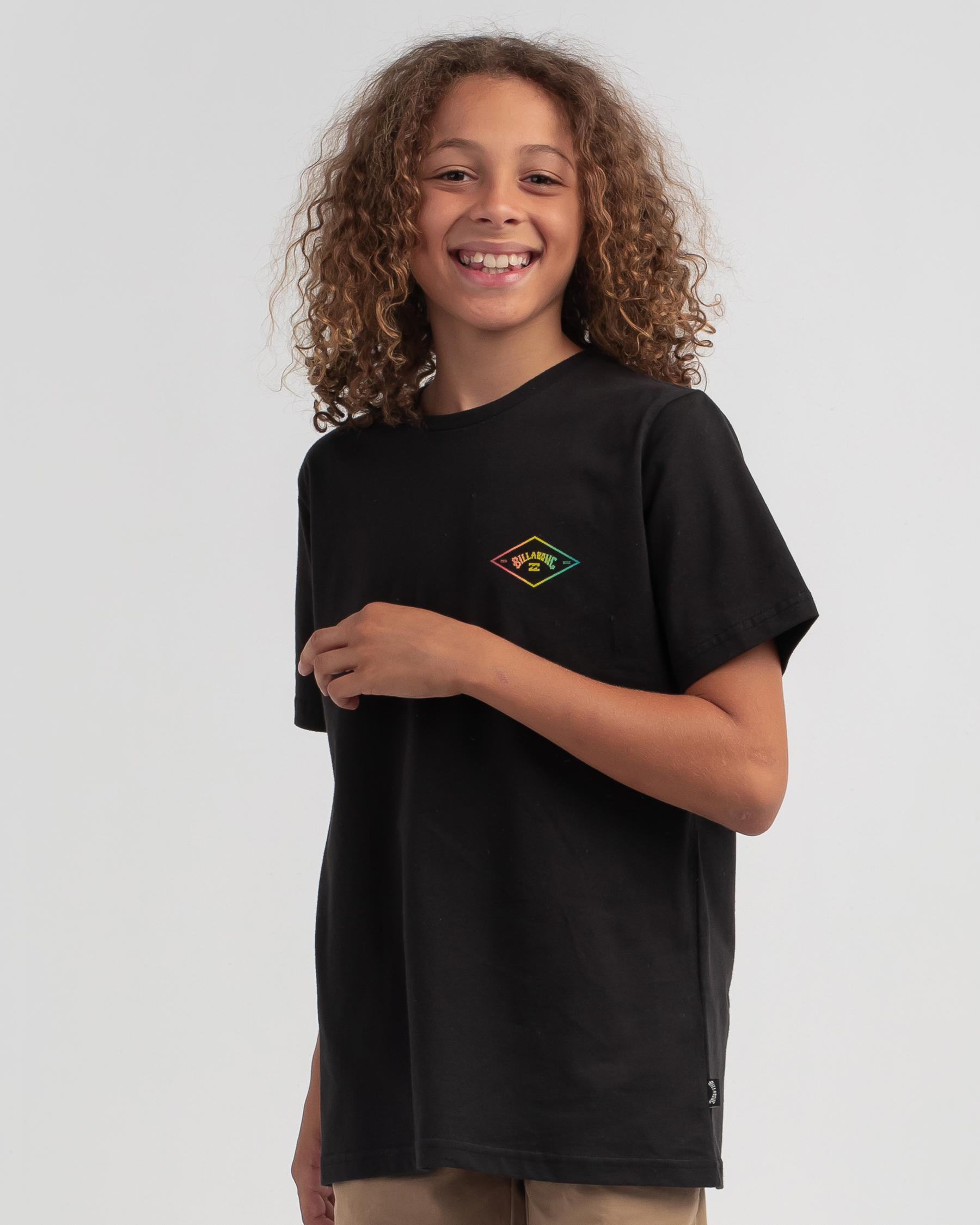 Shop Billabong Boys' Arch Fade T-Shirt In Black - Fast Shipping & Easy ...