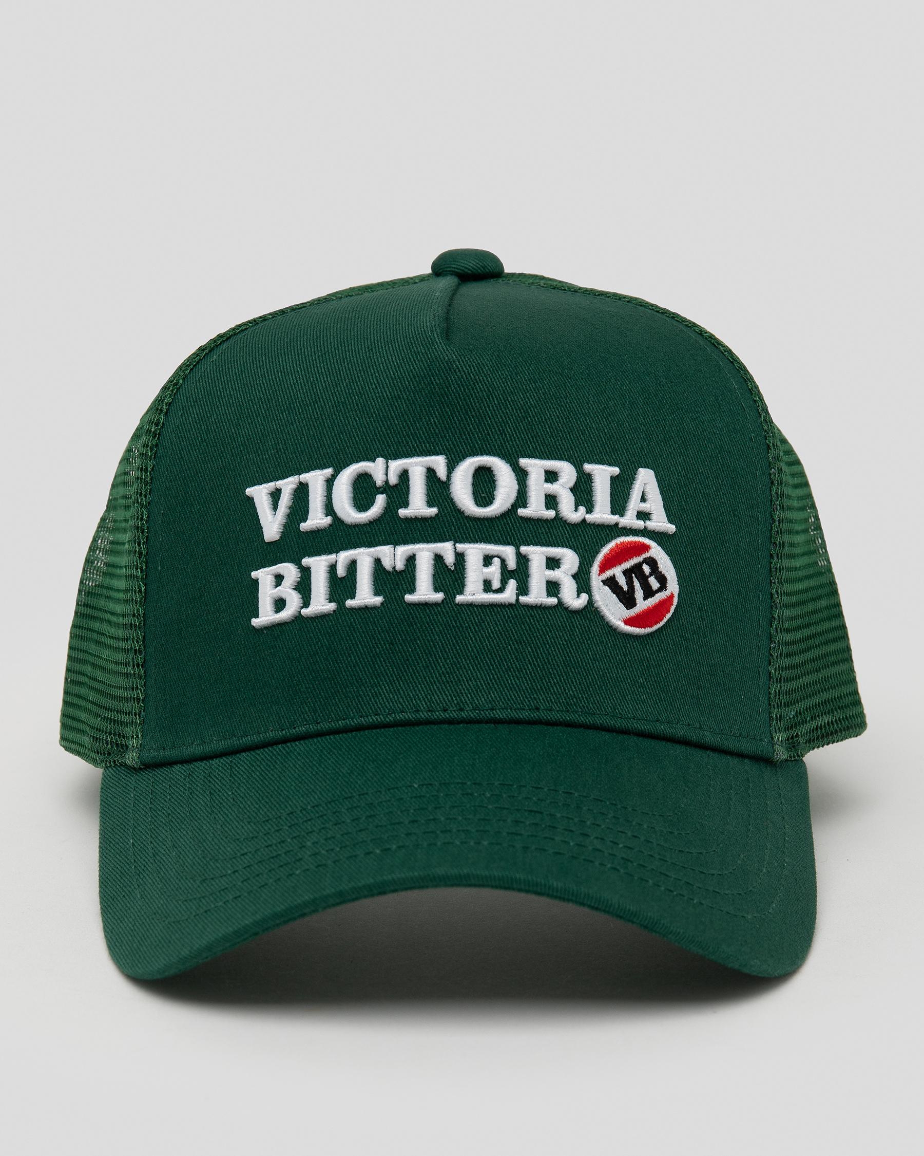 Shop Victoria Bitter VB Embroidered Trucker Cap In Green - Fast ...