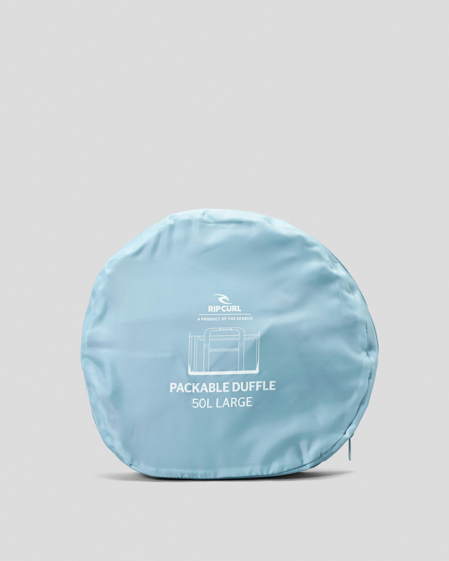 Shop Rip Curl Large Packable Travel Bag In Dusty Blue - Fast Shipping ...