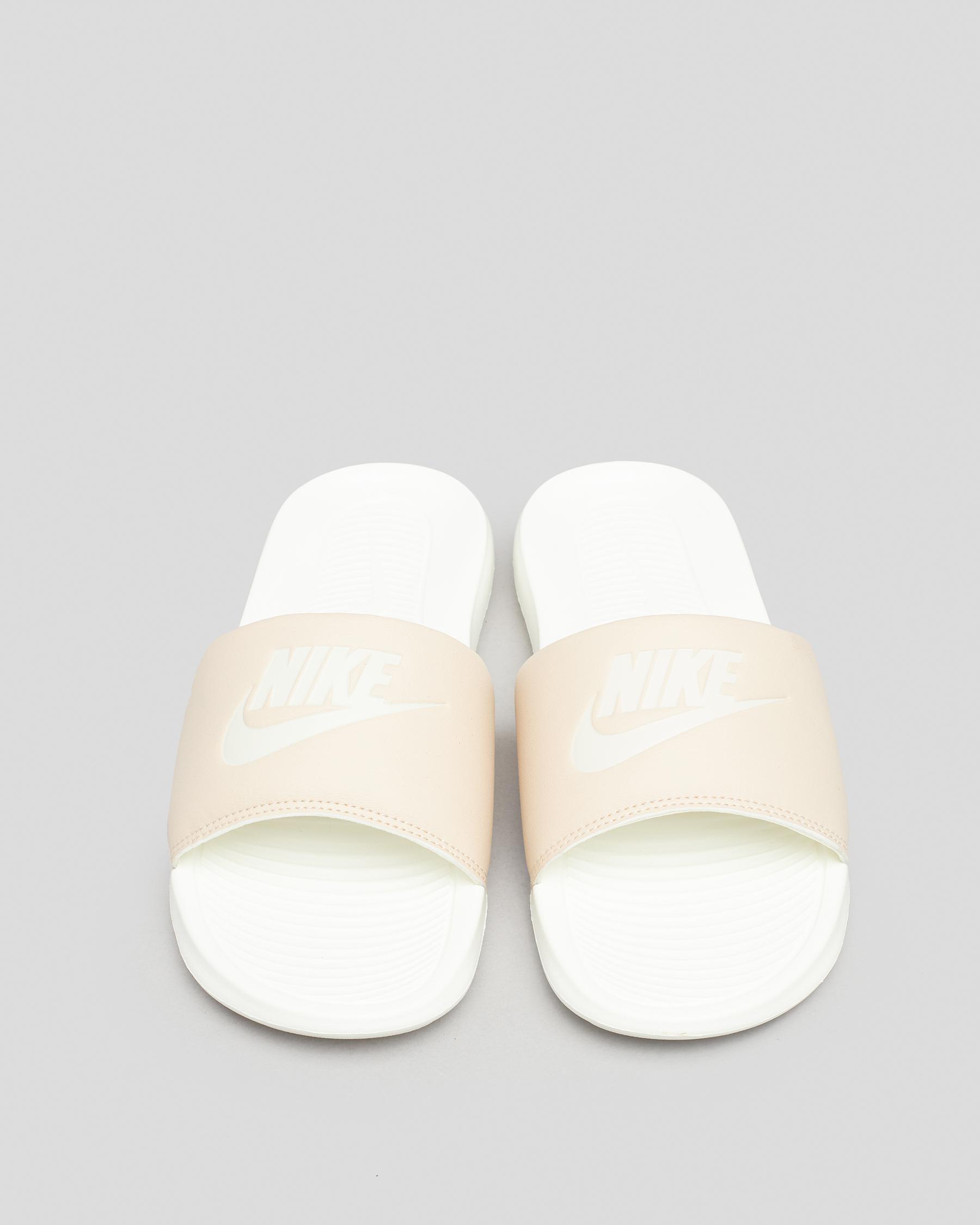 Shop Nike Womens' Victori One Slide Sandals In Sanddrift/coconut Milk ...