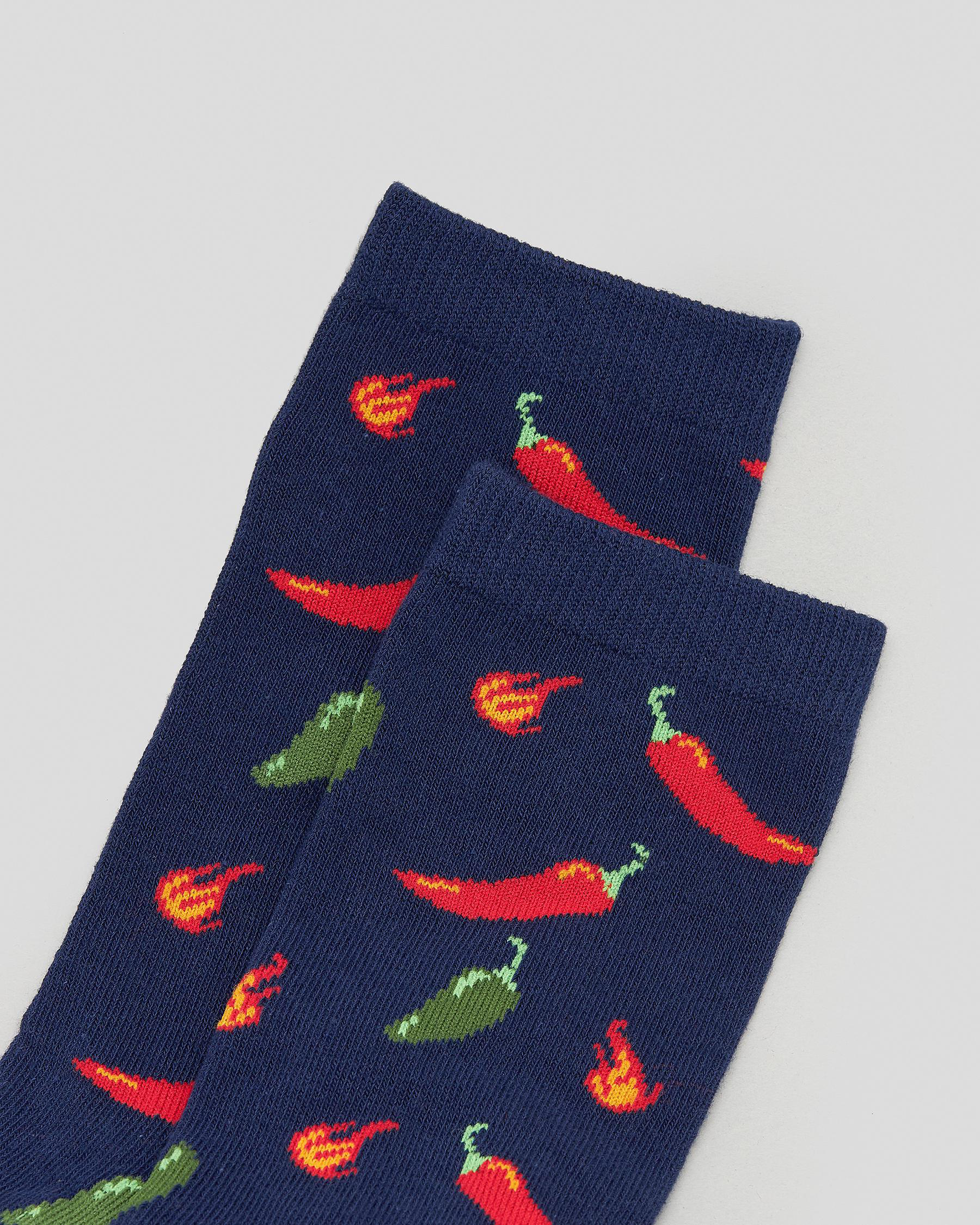 Shop Lucid Spicy Crew Socks In Navy - Fast Shipping & Easy Returns - City Beach Australia