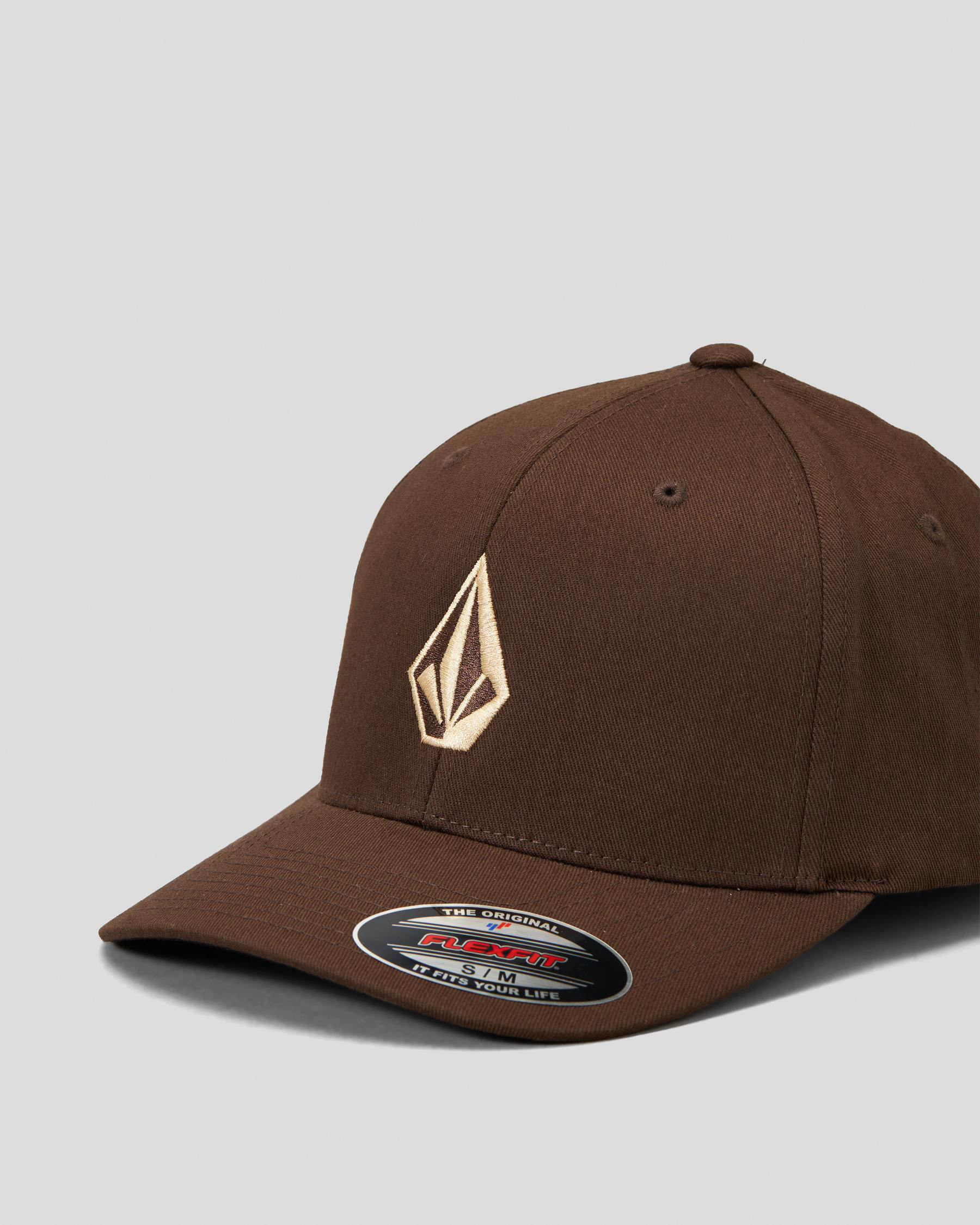 Shop Volcom Full Stone Flexfit Cap In Mud - Fast Shipping & Easy ...