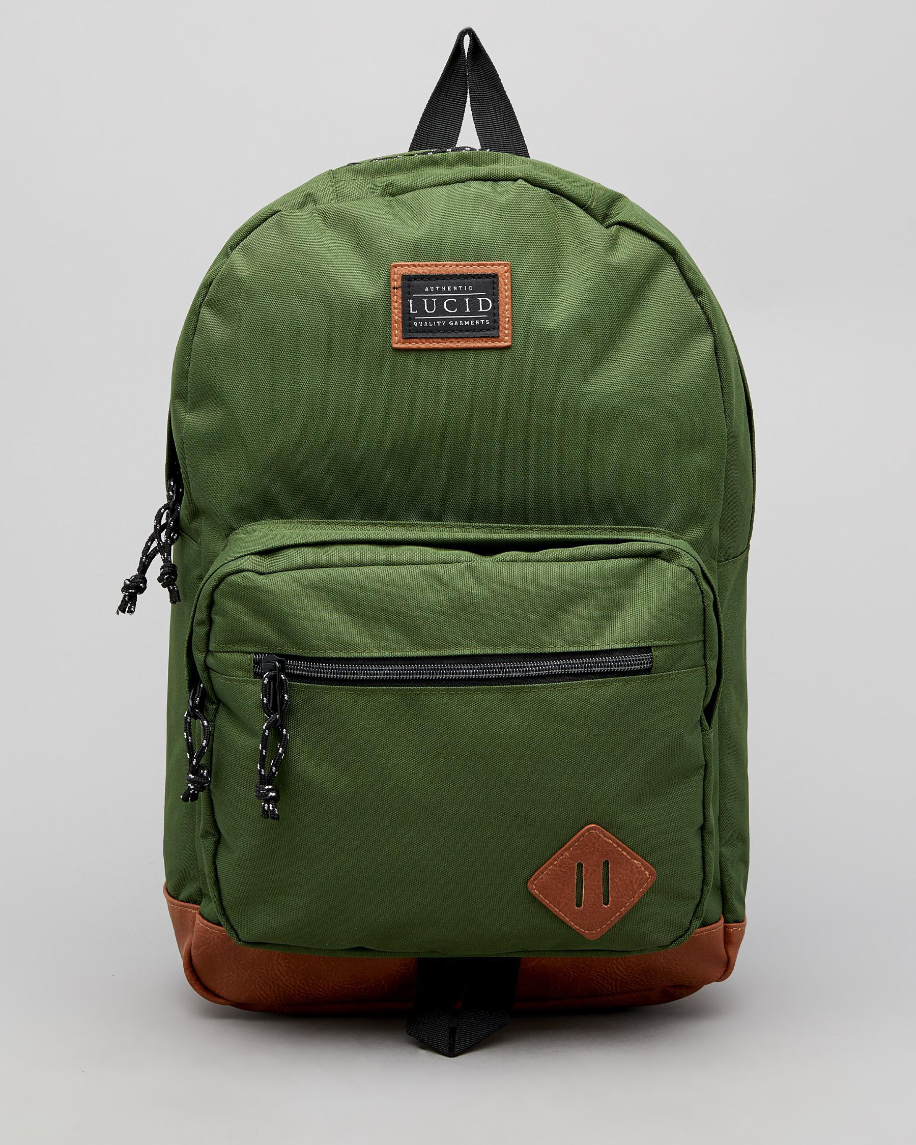 Shop Lucid Indicator Backpack In Olive/tan - Fast Shipping & Easy ...