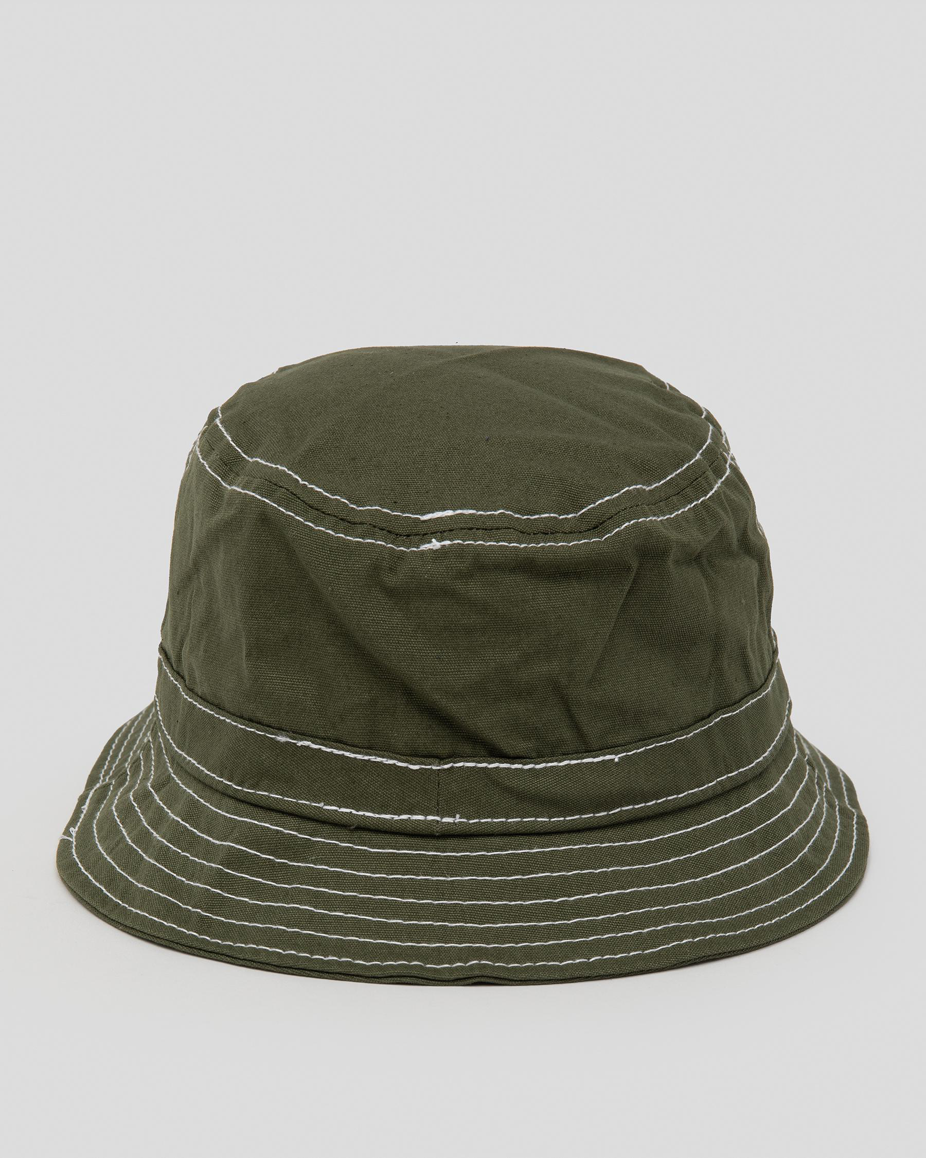 Shop Billabong Wave Washed Bucket Hat In Military - Fast Shipping ...