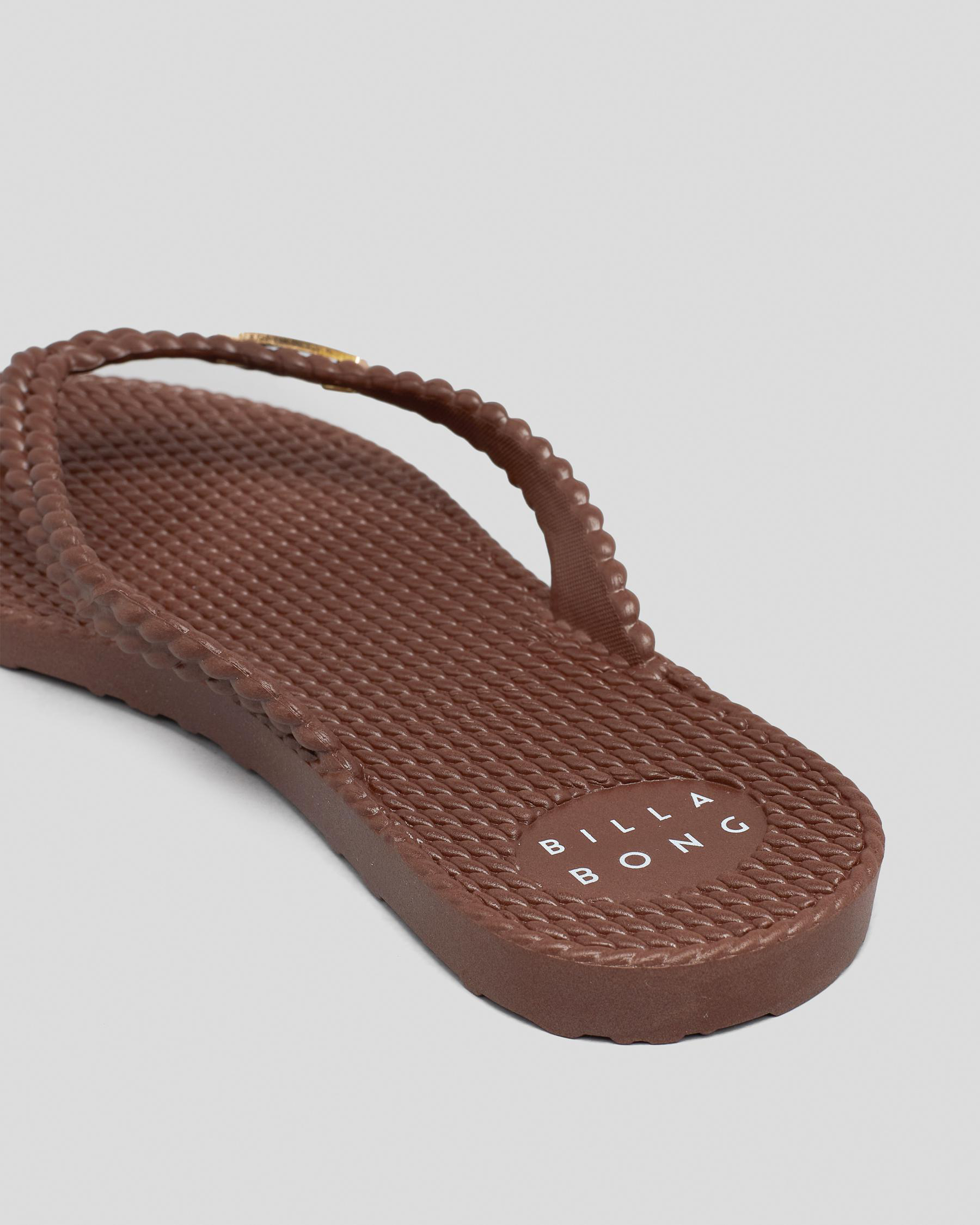 Shop Billabong Kick Back Thongs In Choc Cherry - Fast Shipping & Easy ...