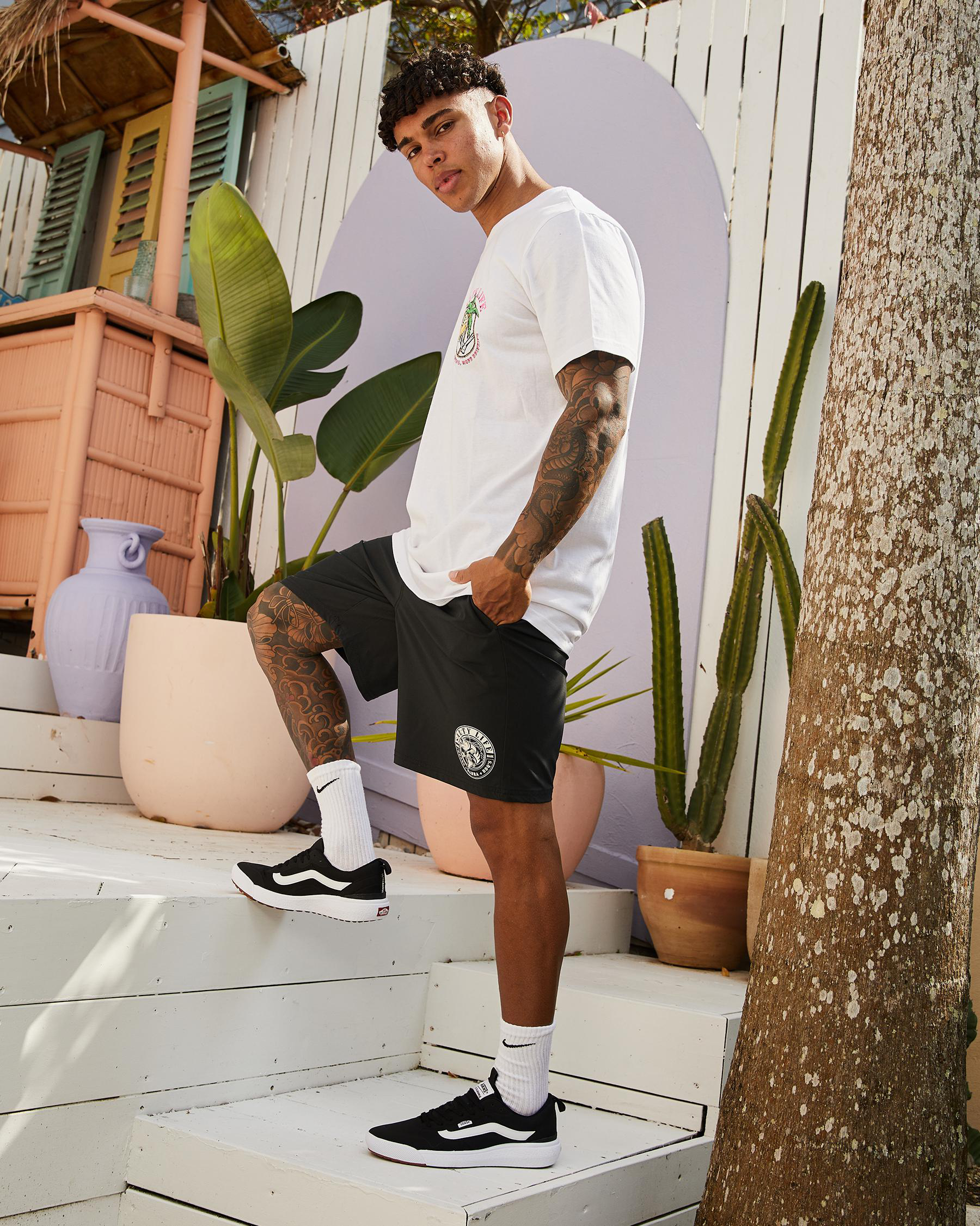 Salty Life Cyclone Board Shorts In Black - Fast Shipping & Easy Returns ...