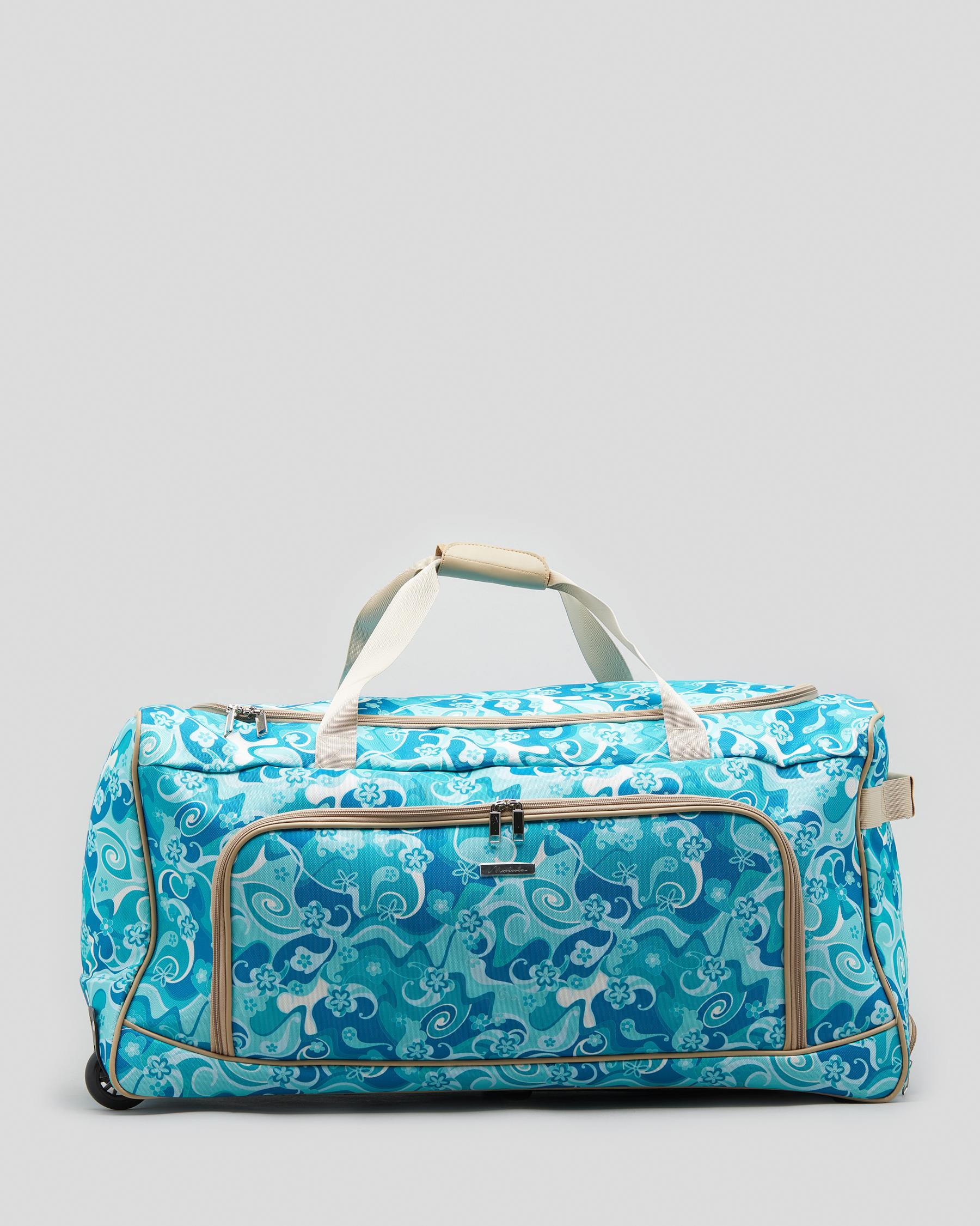 Shop Mooloola Polly Large Wheeled Travel Bag In Blue - Fast Shipping ...