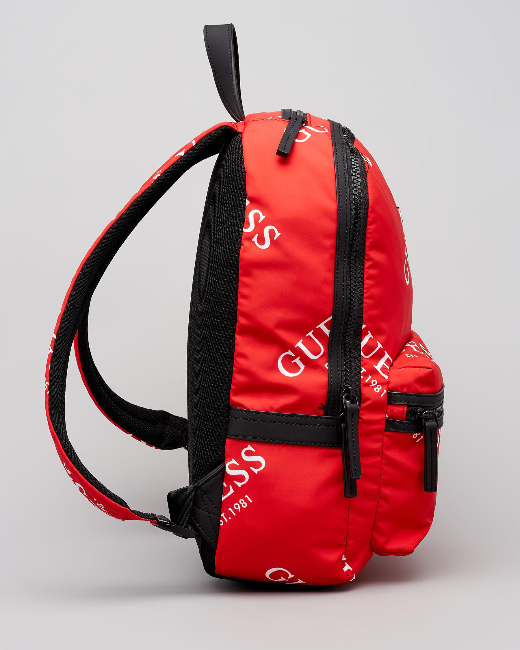 Shop GUESS Jeans Originals Backpack In Red - Fast Shipping & Easy ...