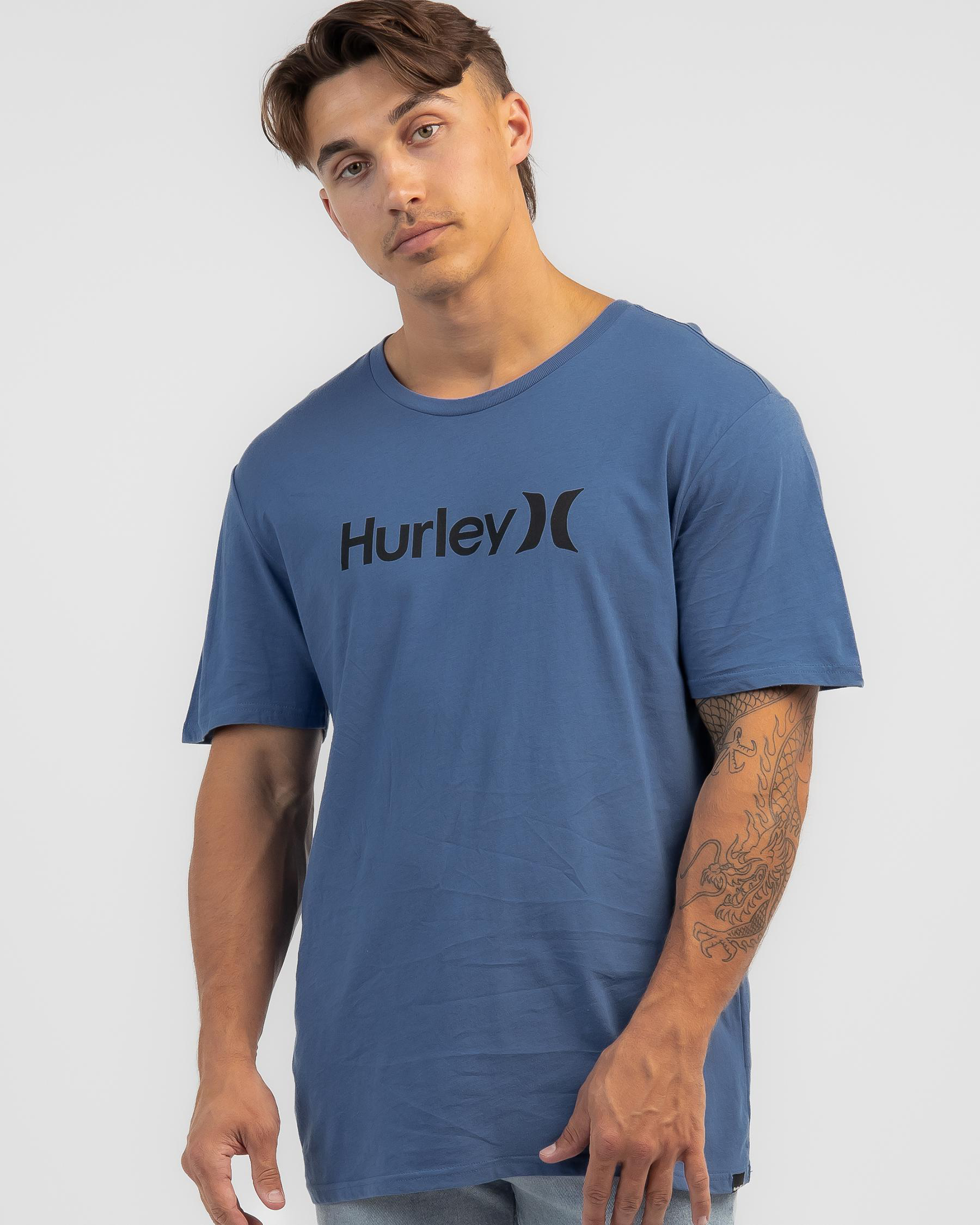Shop Hurley WSH One and Only Solid T-Shirt In H423 - Fast Shipping ...
