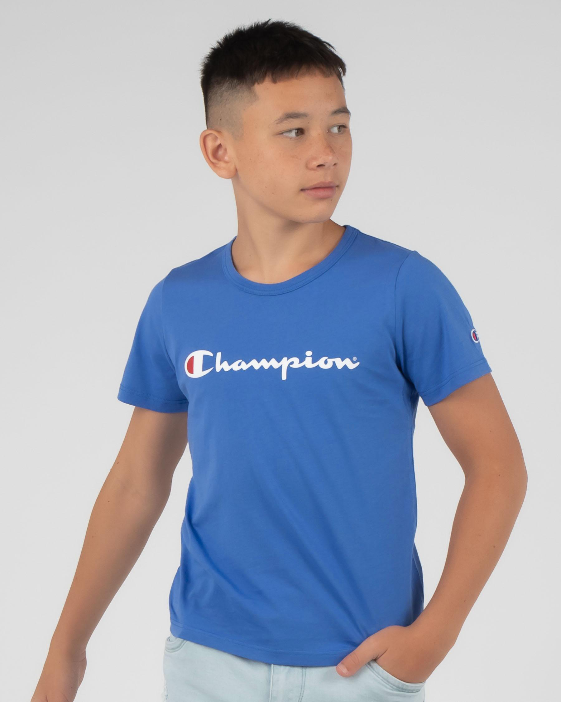 Shop Champion Junior Script T-Shirt 3 Pack In Pack 02 - Fast Shipping ...