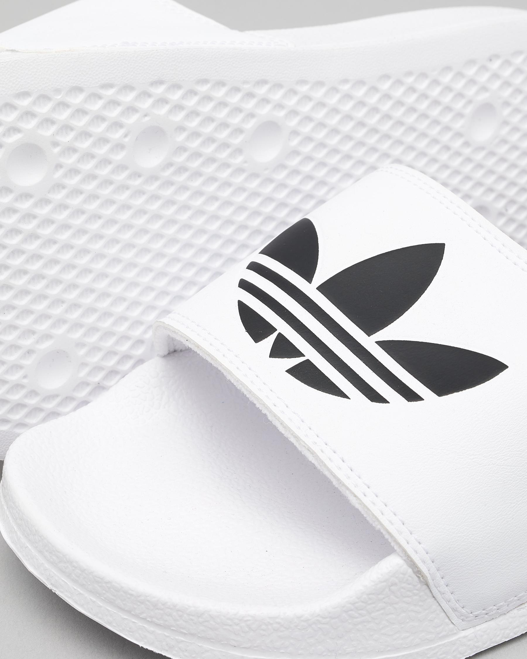 Shop adidas Boys' Adilette Lite Slides In Ftwr White/core Black/ftwr ...