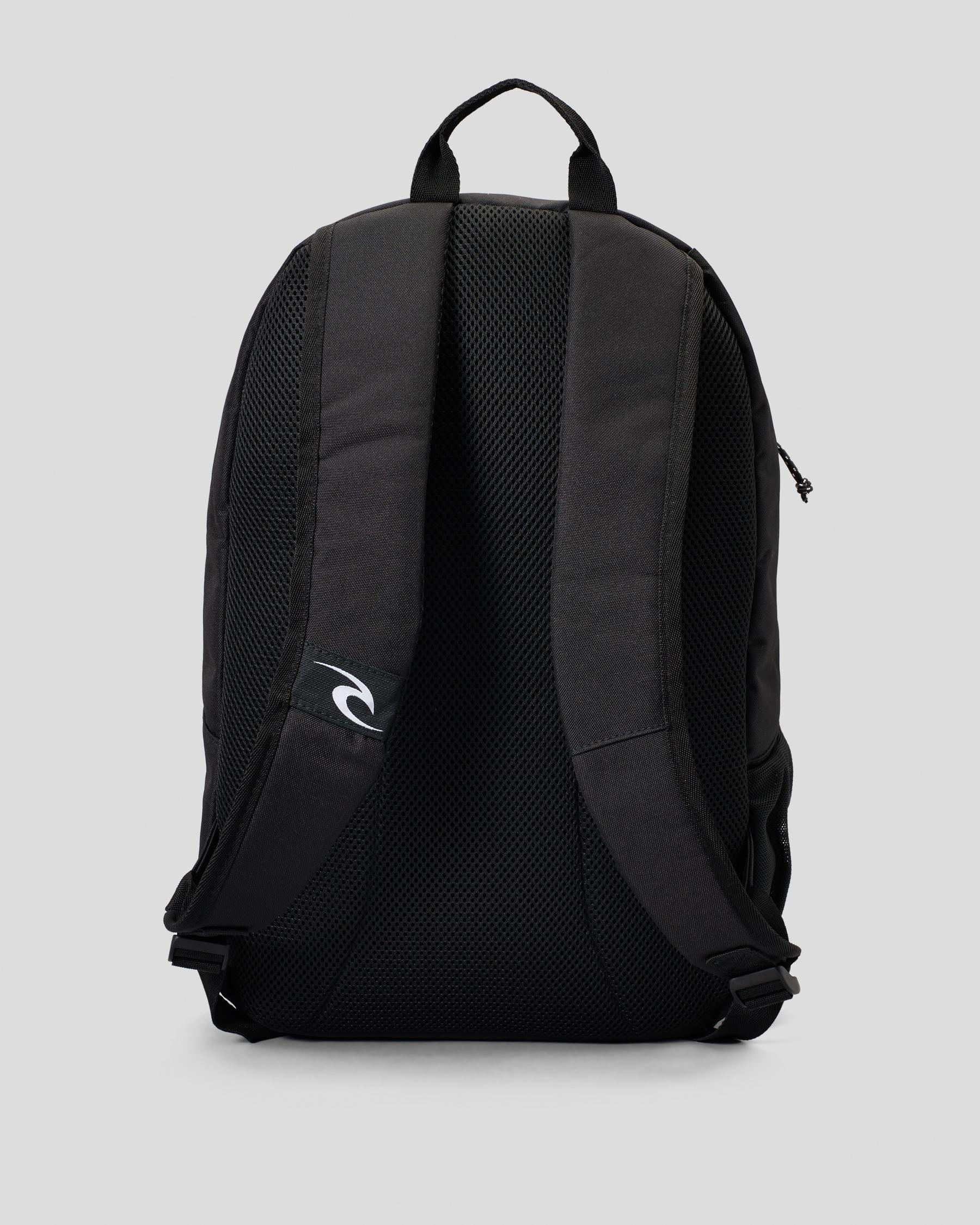 Shop Rip Curl Evo 24L Shred Rock Backpack In Black/blue/multi - Fast ...