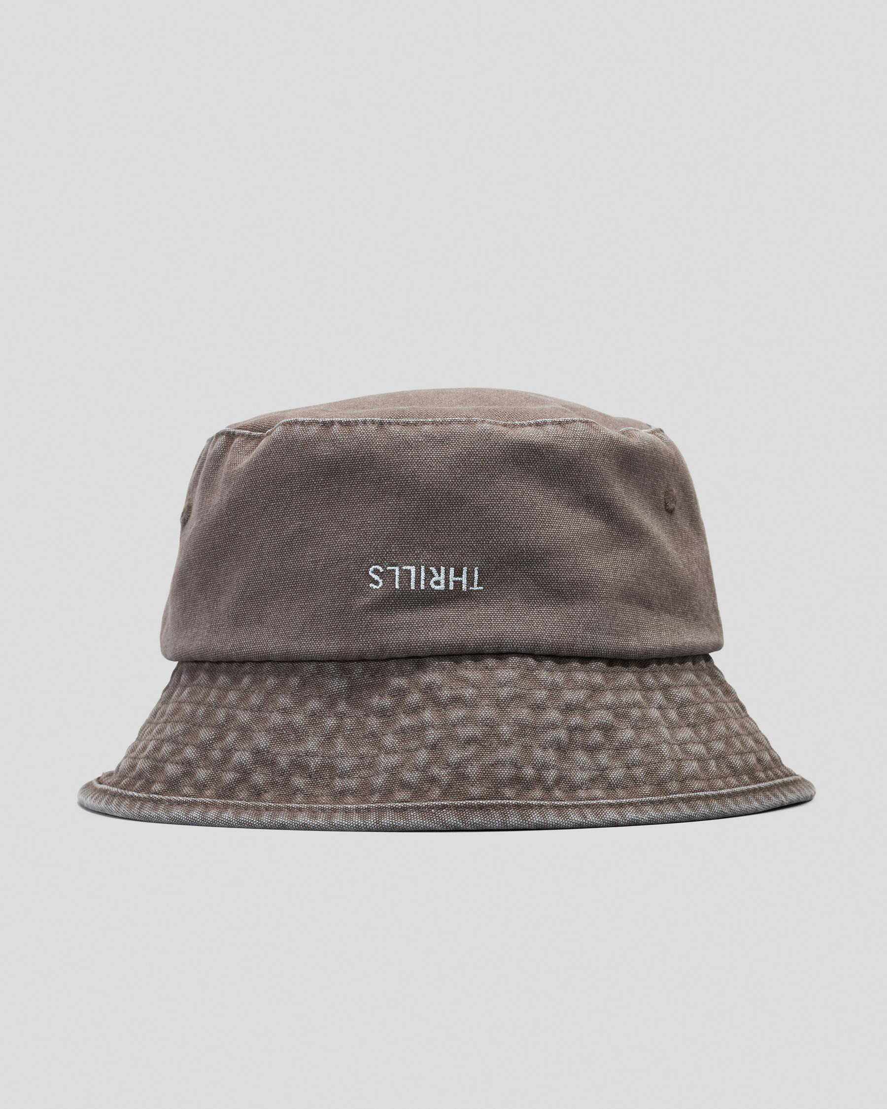Shop Thrills Minimal Bucket Hat In Tarmac - Fast Shipping & Easy ...
