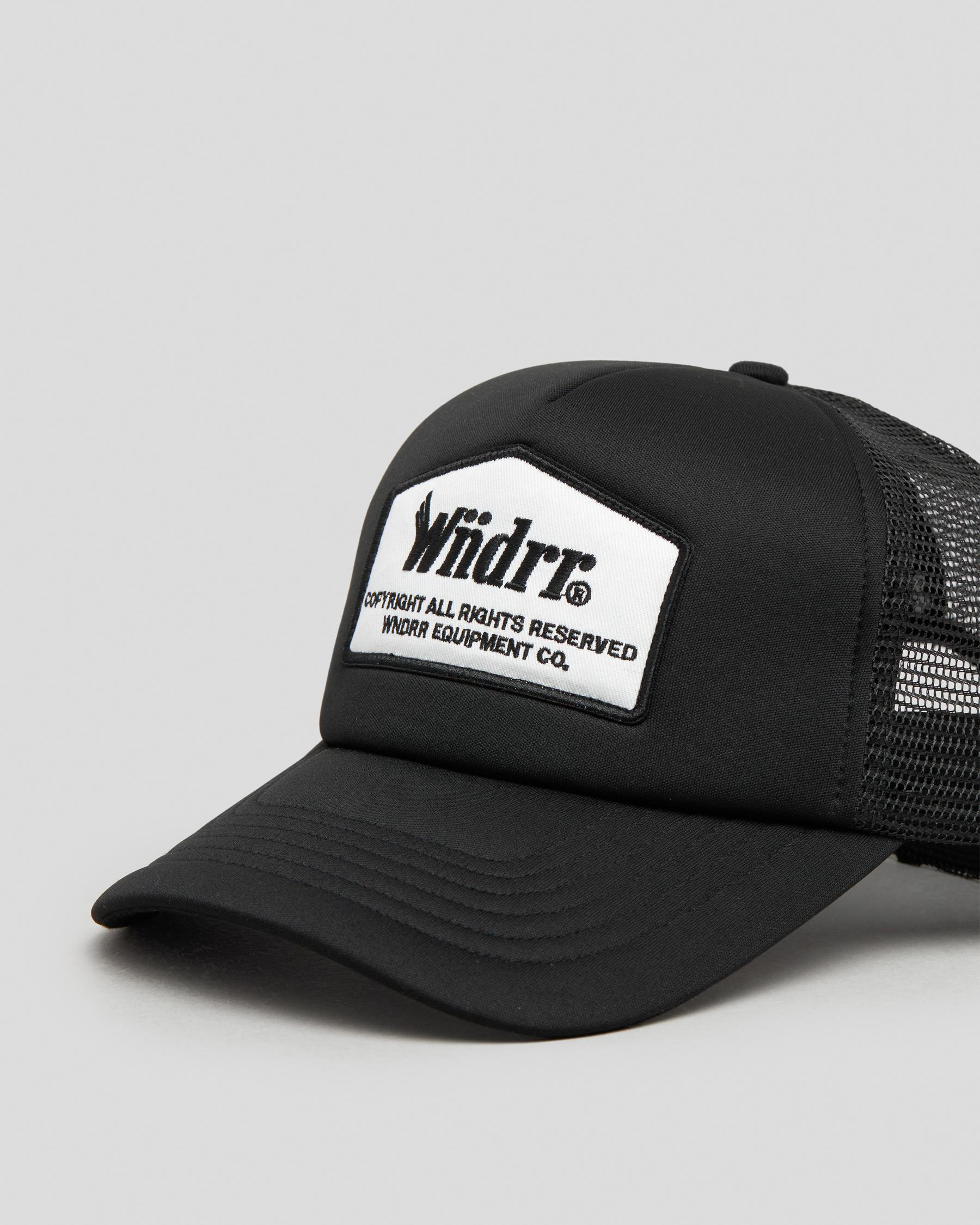 Shop Wndrr Boundary Trucker Cap In Black - Fast Shipping & Easy Returns ...