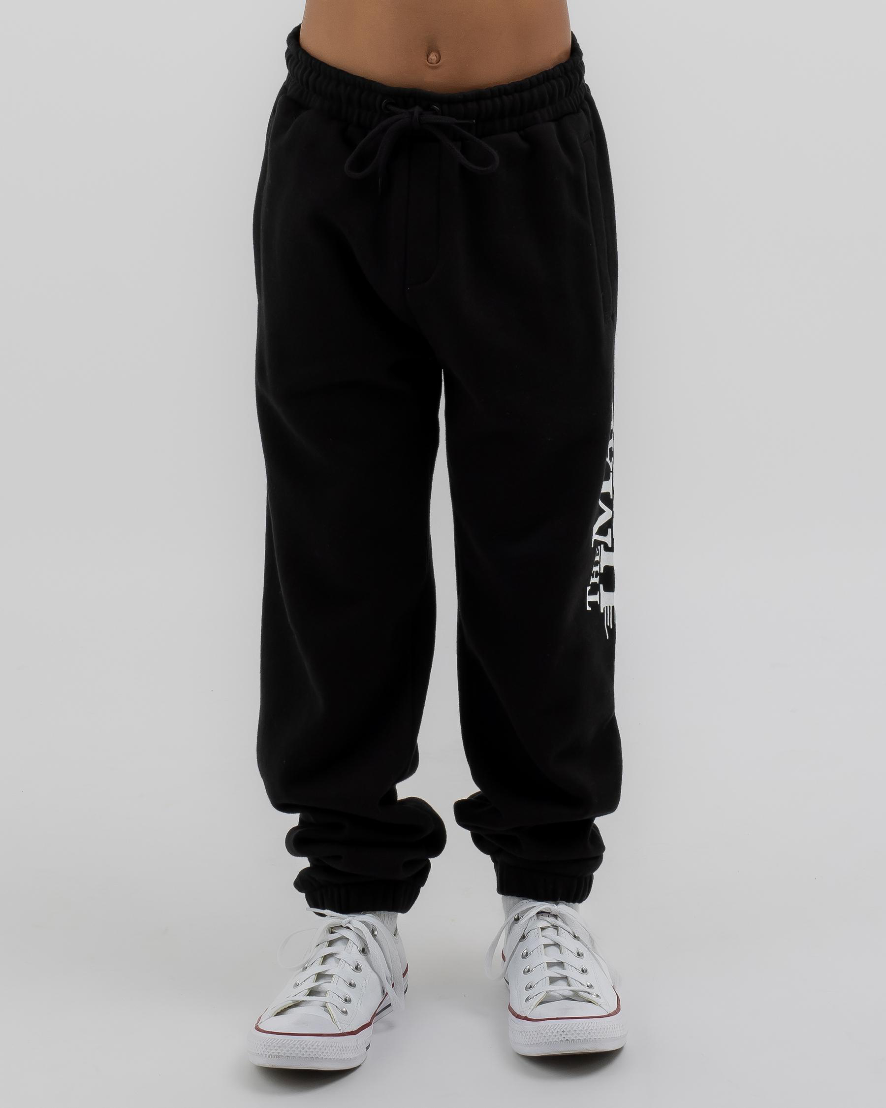 Shop The Mad Hueys Boys' Speeding Huey Track Pants In Black - Fast ...