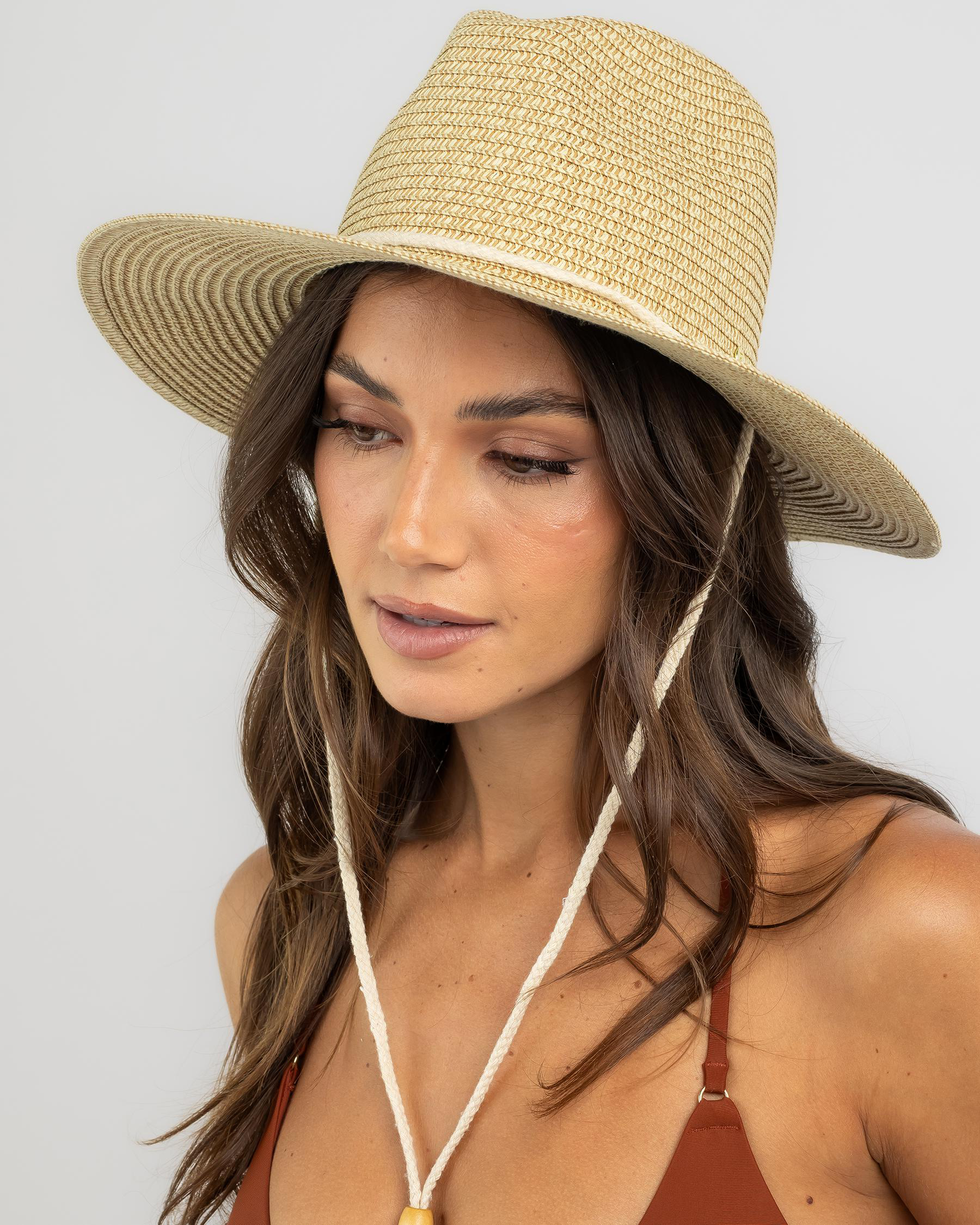 Shop Rusty Freedom Panama Hat In Natural/caramel - Fast Shipping & Easy ...