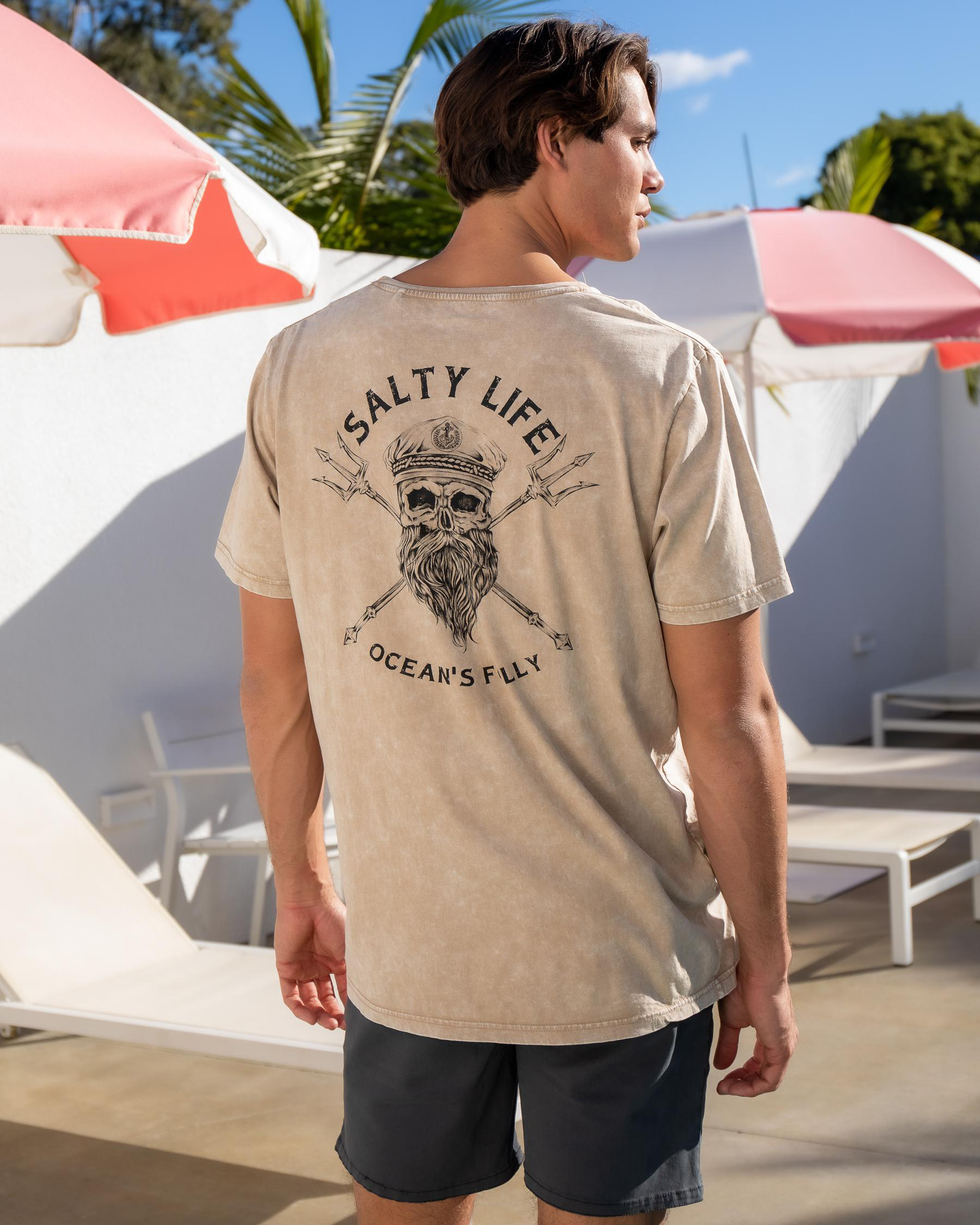 Shop Salty Life Oceans T-Shirt In Sand Acid - Fast Shipping & Easy ...