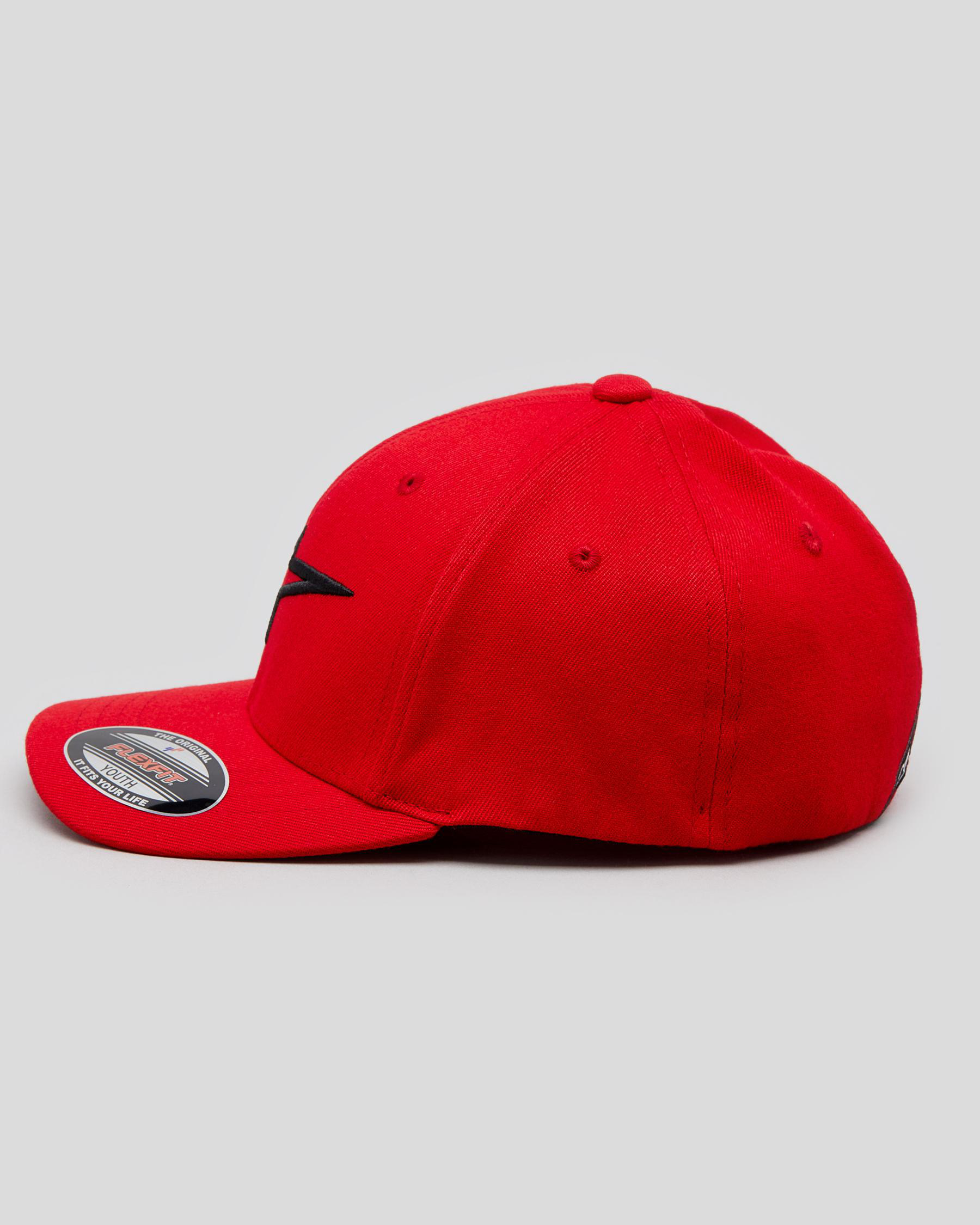 Shop Alpinestars Boys' Ageless Curve Cap In Red/ Black - Fast Shipping ...