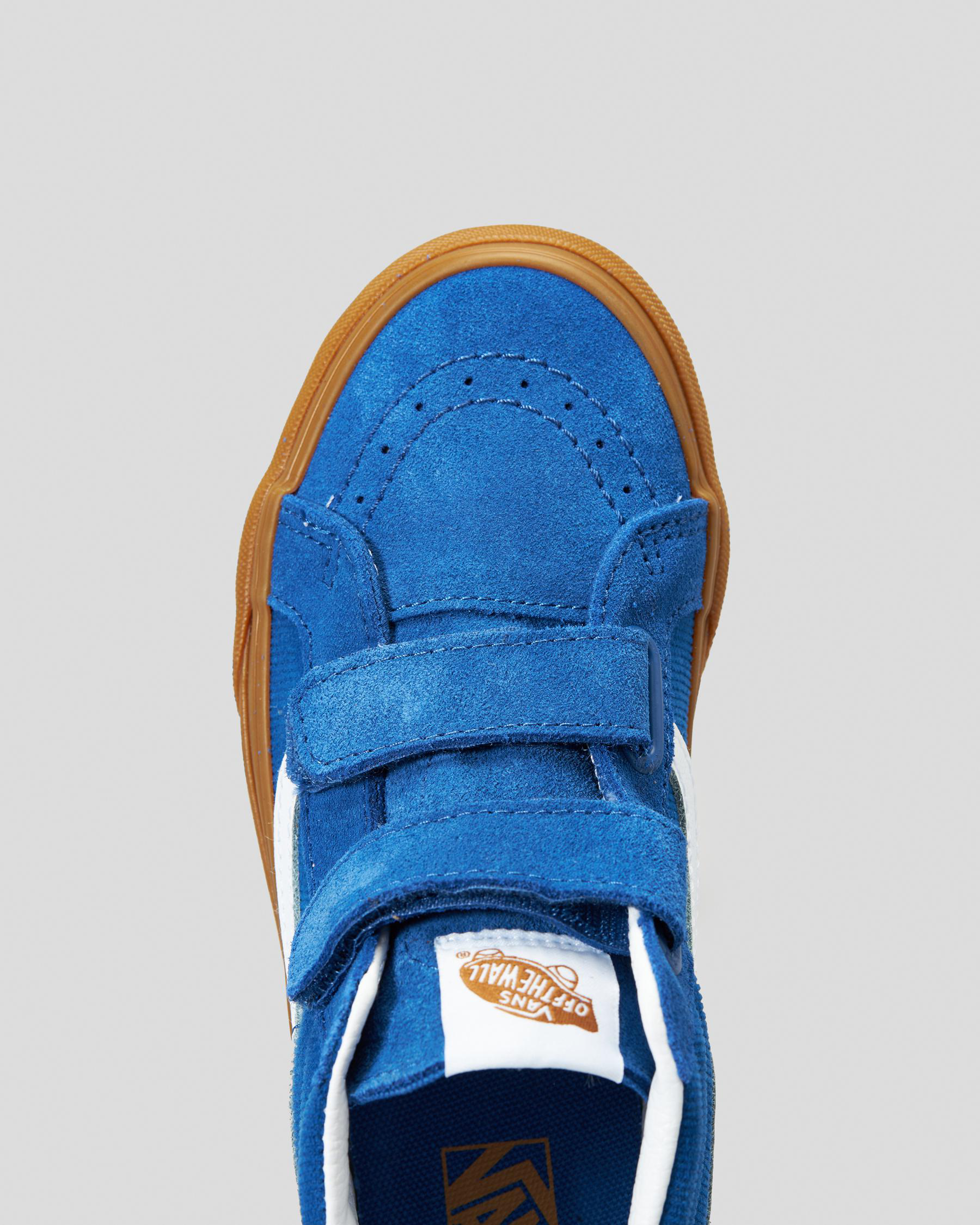 Shop Vans Boys' Sk8-Mid Reissue V Shoes In Corduroy Pop Blue - Fast ...