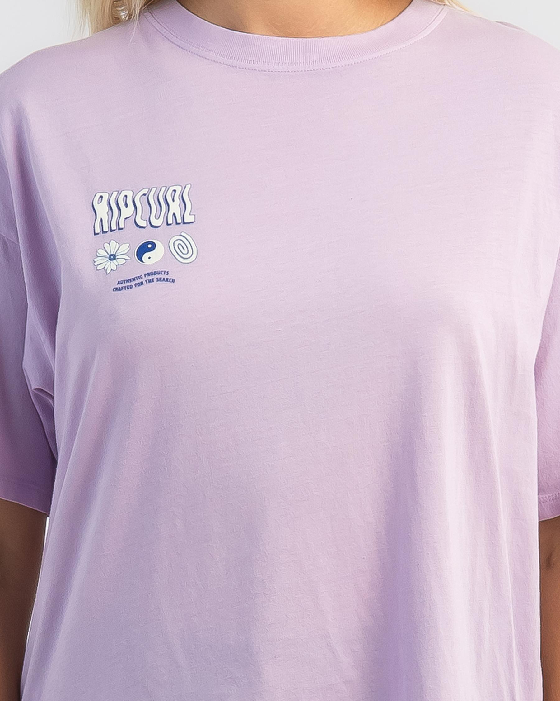 Shop Rip Curl Cosmic Dreams Heritage T-Shirt In Lilac - Fast Shipping ...