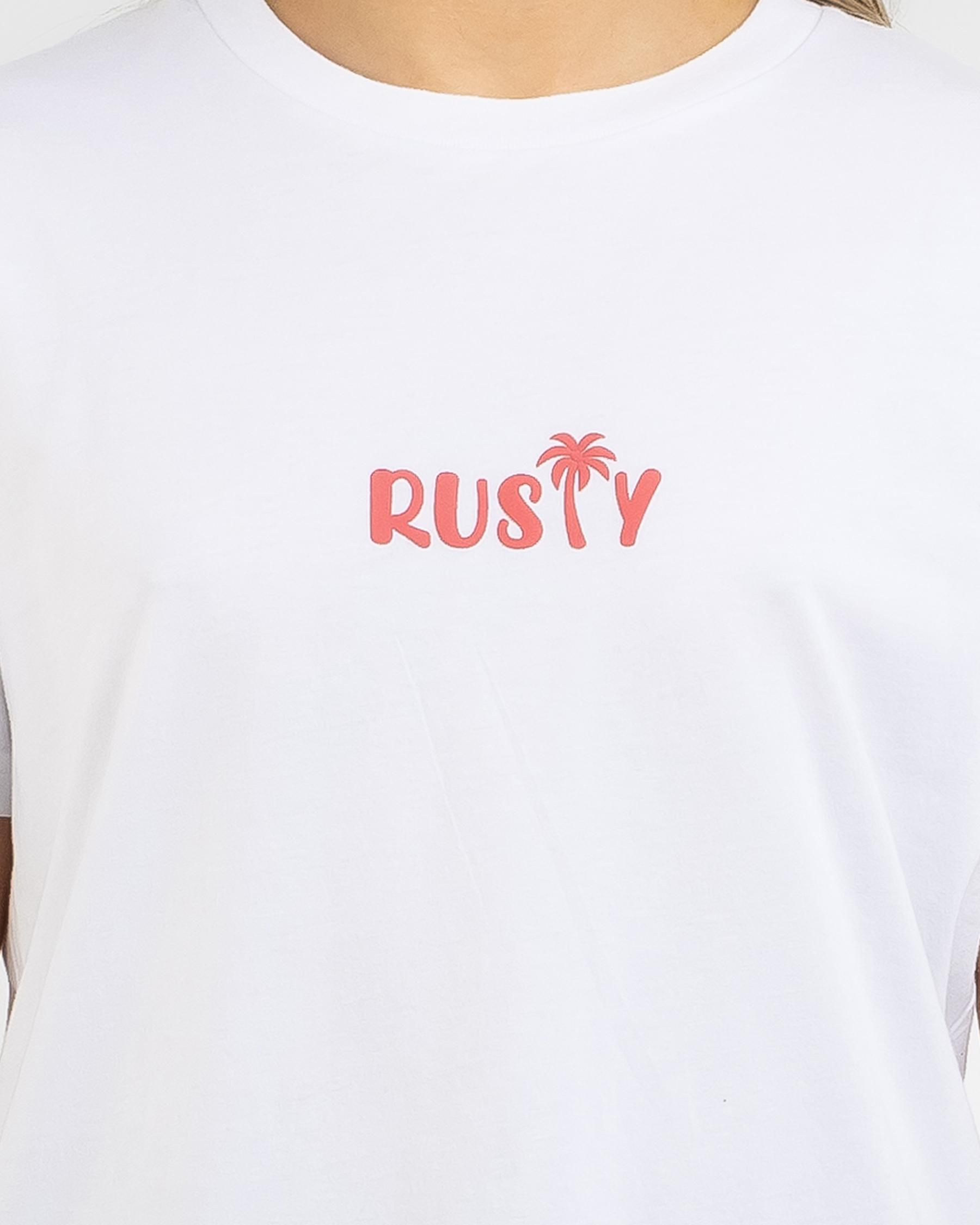 Shop Rusty Palm Easy Fit T-Shirt In White - Fast Shipping & Easy ...