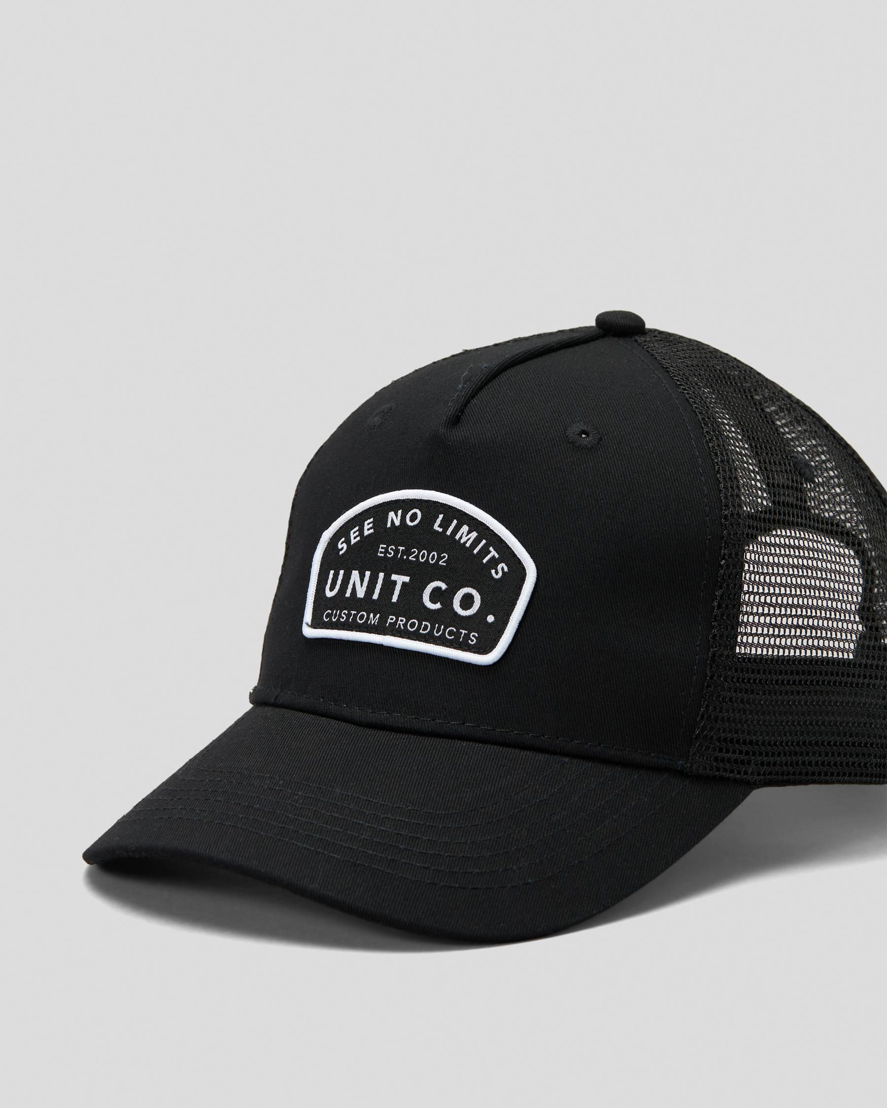 Shop Unit Dispatch Curve Peak Trucker Cap In Black - Fast Shipping & Easy Returns - City Beach ...