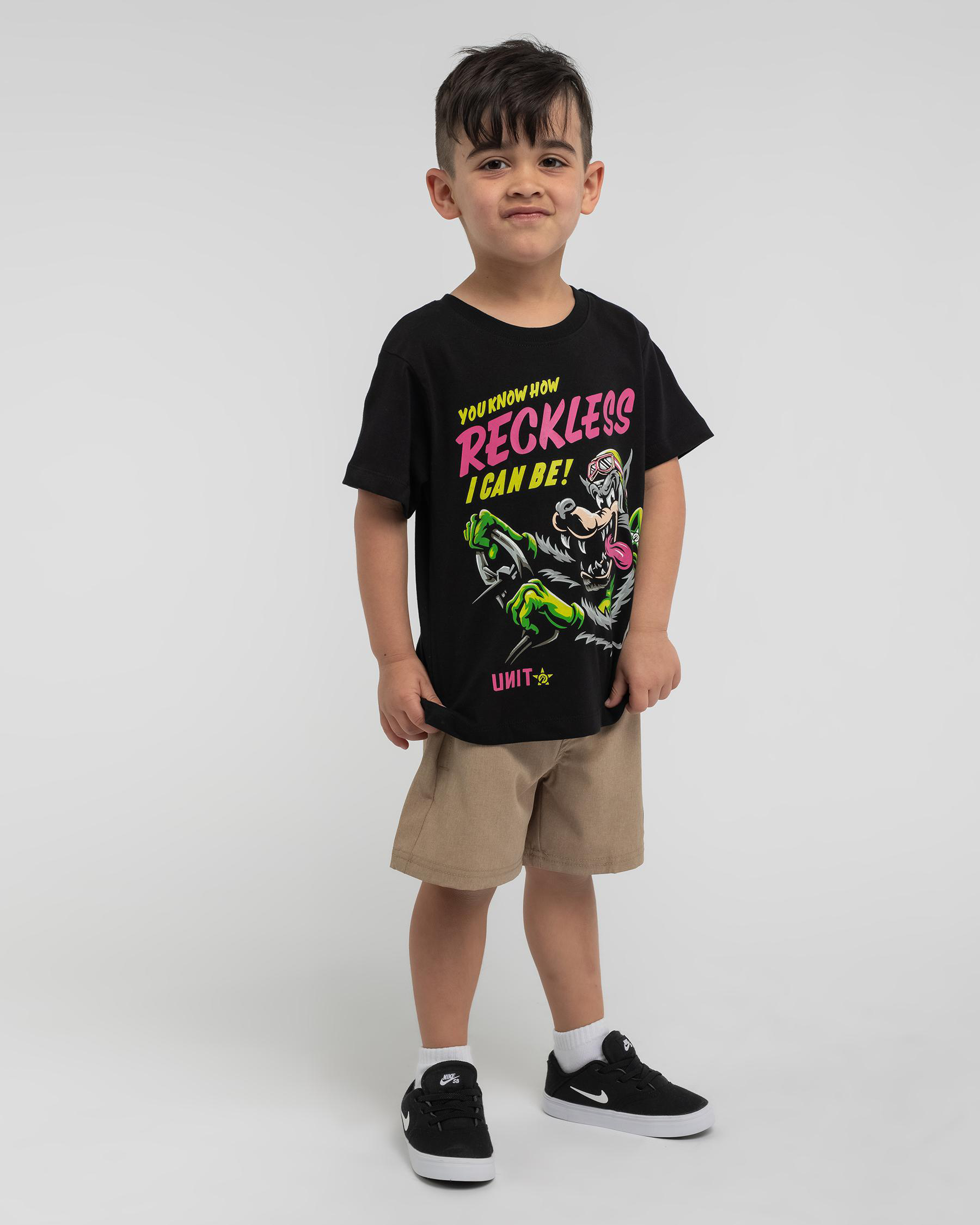 Shop Unit Toddlers' Reckless T-Shirt In Black - Fast Shipping & Easy ...