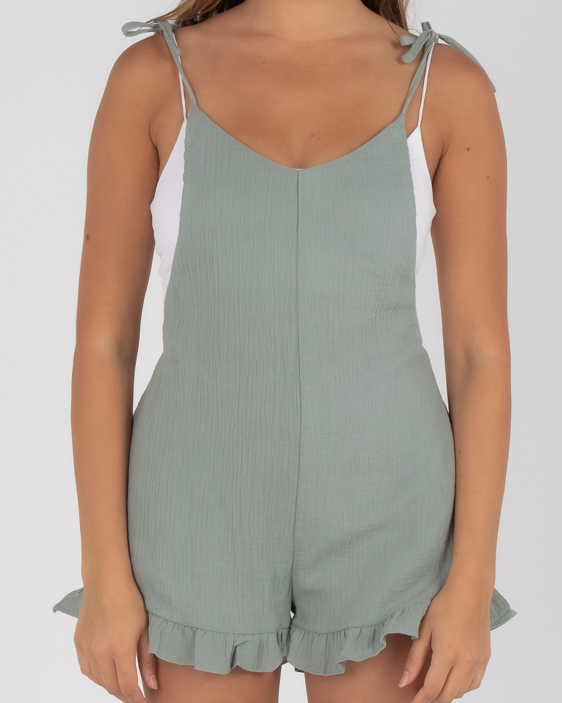 Shop Mooloola Connie Overalls In Sage - Fast Shipping & Easy Returns ...