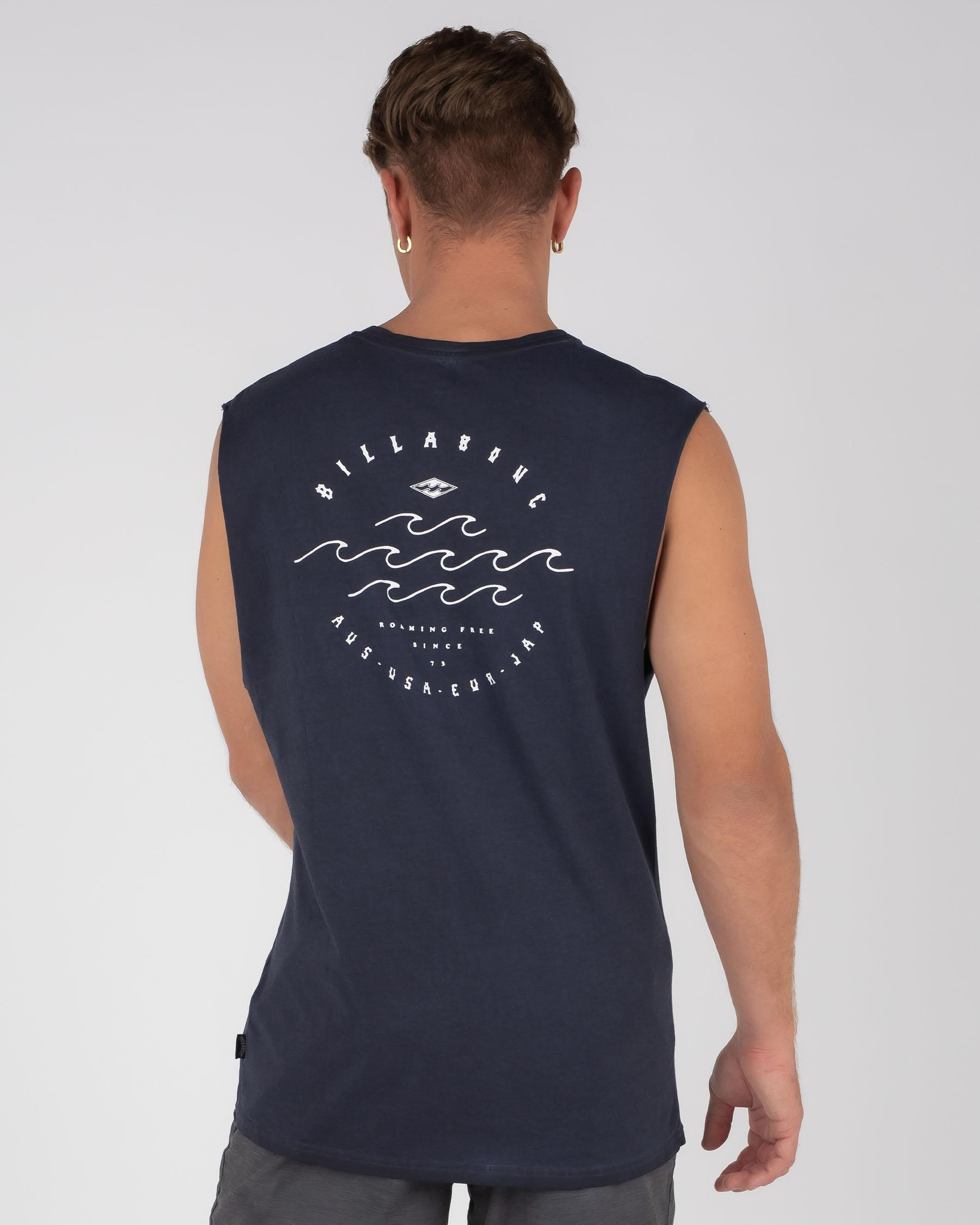 Shop Billabong Big Wave Muscle Tank In Navy - Fast Shipping & Easy ...