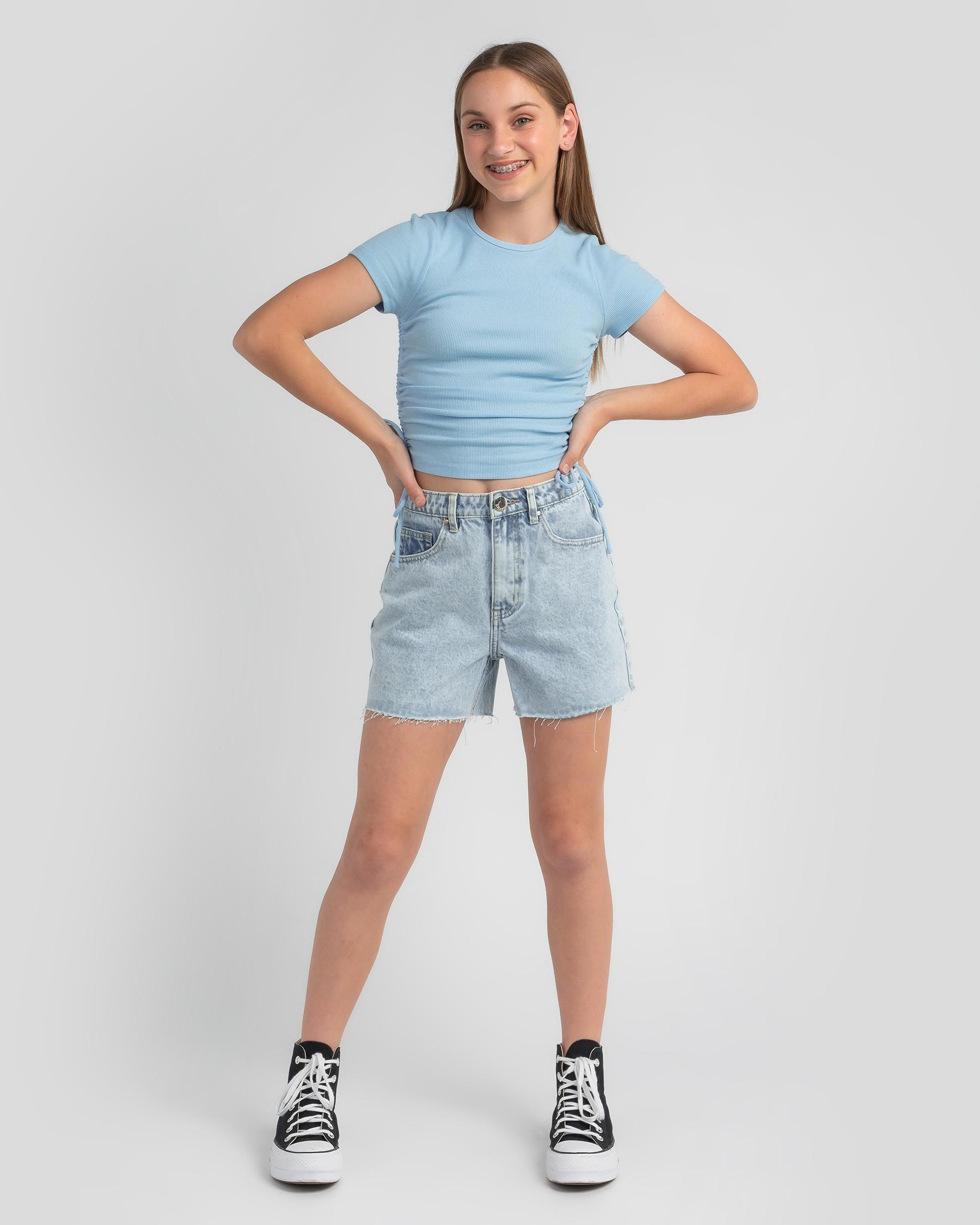 Ava And Ever Girls' Kenny Top In Light Blue - Fast Shipping & Easy ...