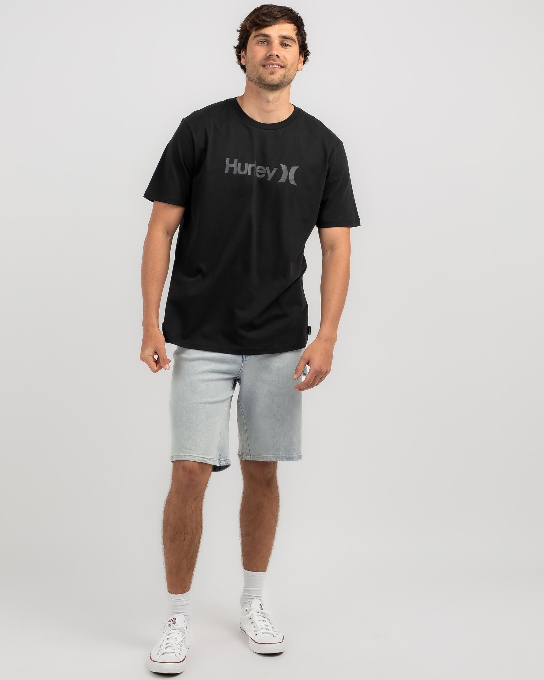 Shop Hurley One & Only T-Shirt In Black Grey - Fast Shipping & Easy ...